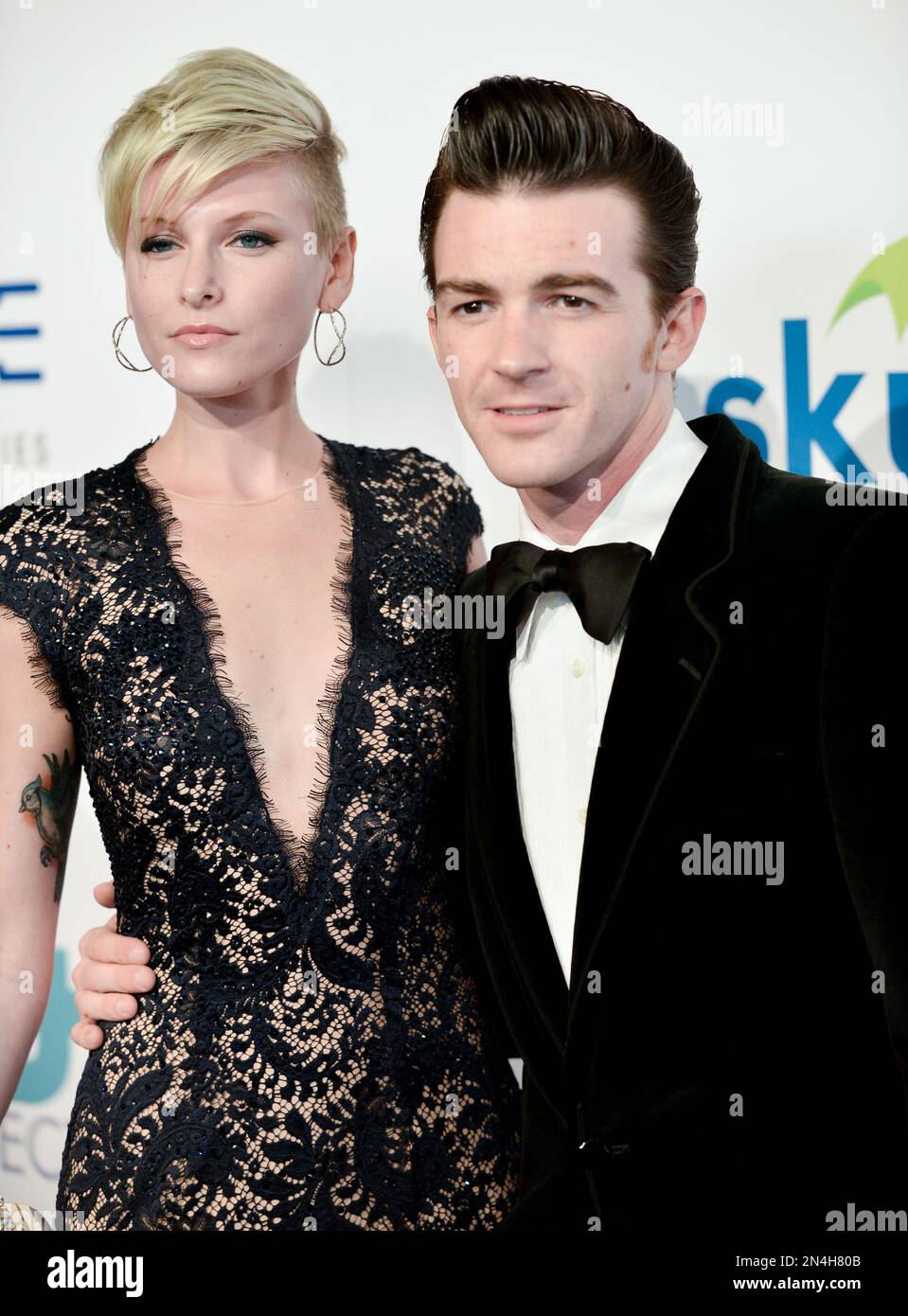 Drake Bell, right, and Paydin Lopachin arrive at The Thirst Project's ...