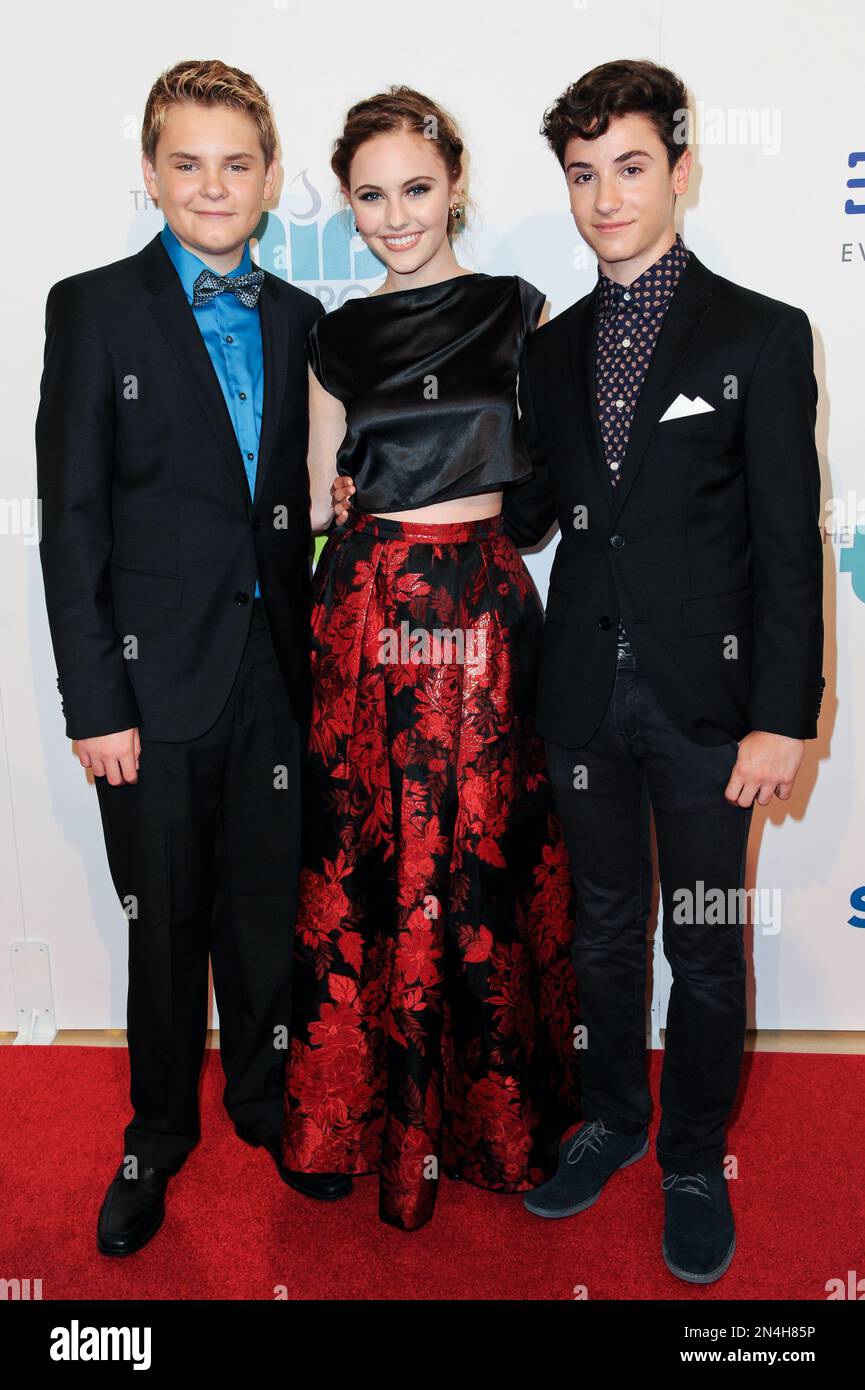From left, Reese Hartwig, Ella Wahlestedt, and Teo Halm arrive at The ...
