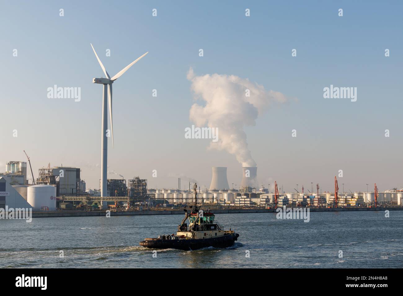 The industrial port of Antwerp in Belgium Stock Photo - Alamy