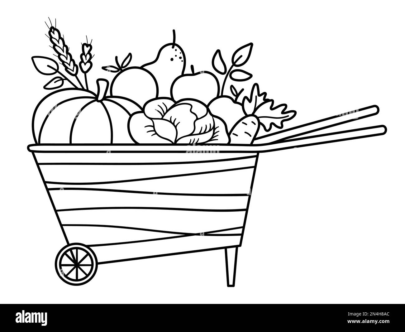 Fruits And Vegetables Clip Art Black And White
