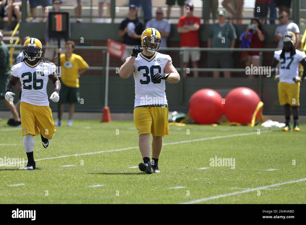 Green Bay Packers fullback John Kuhn (30) during an NFL football mini ...