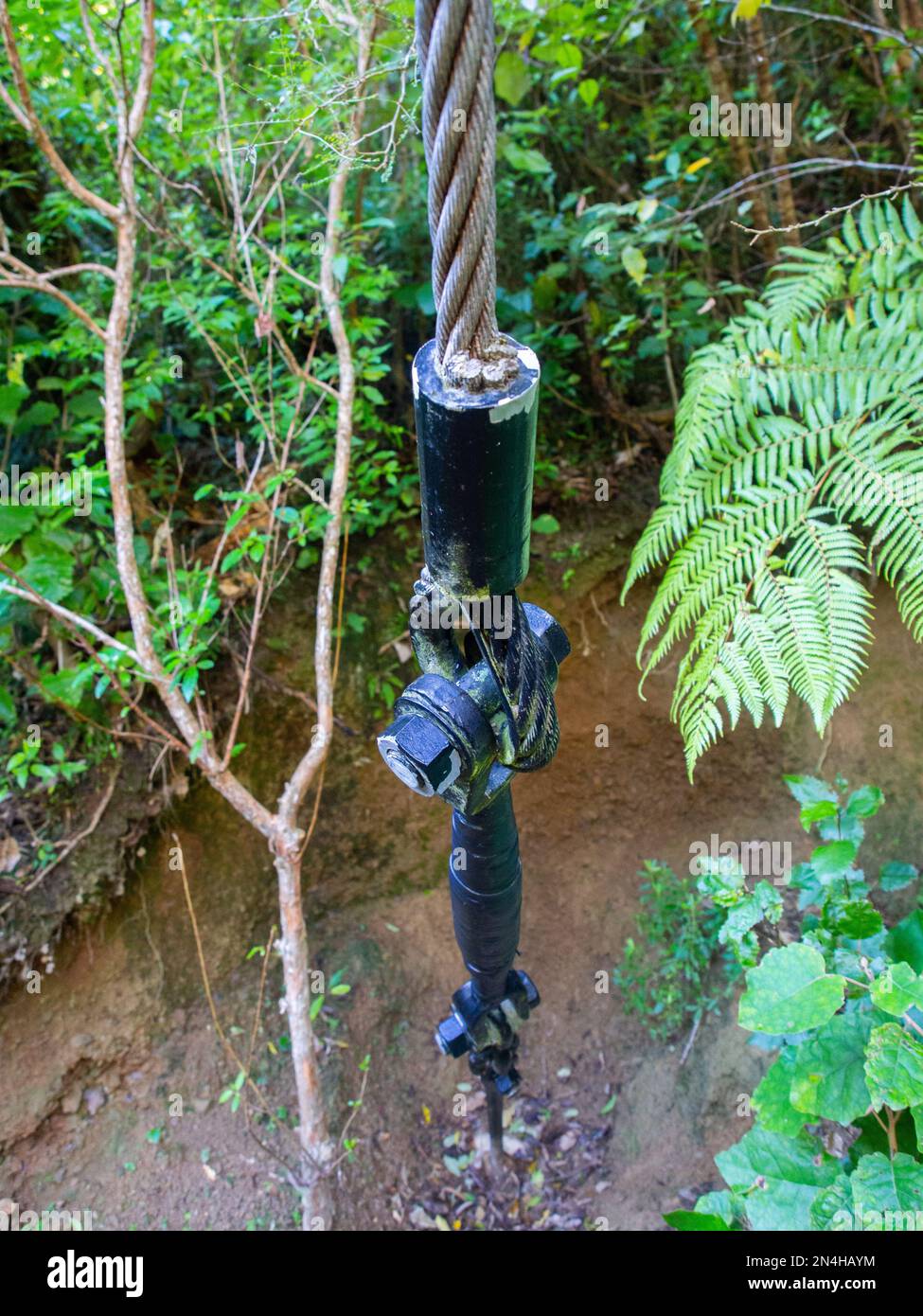 Bridge Metal Cable Fastening Stock Photo - Alamy