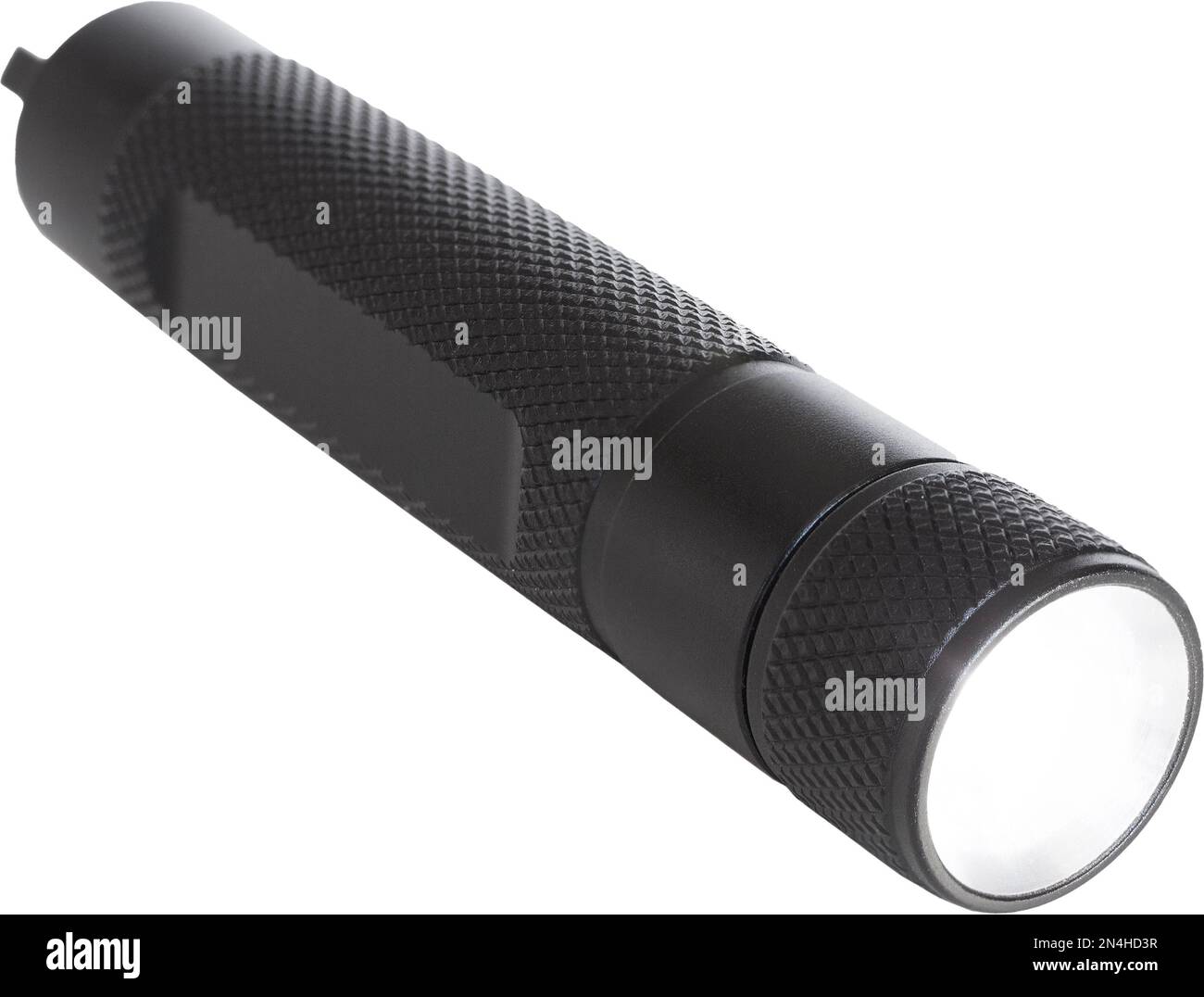 Small and thin flashlight on a white background Stock Photo - Alamy