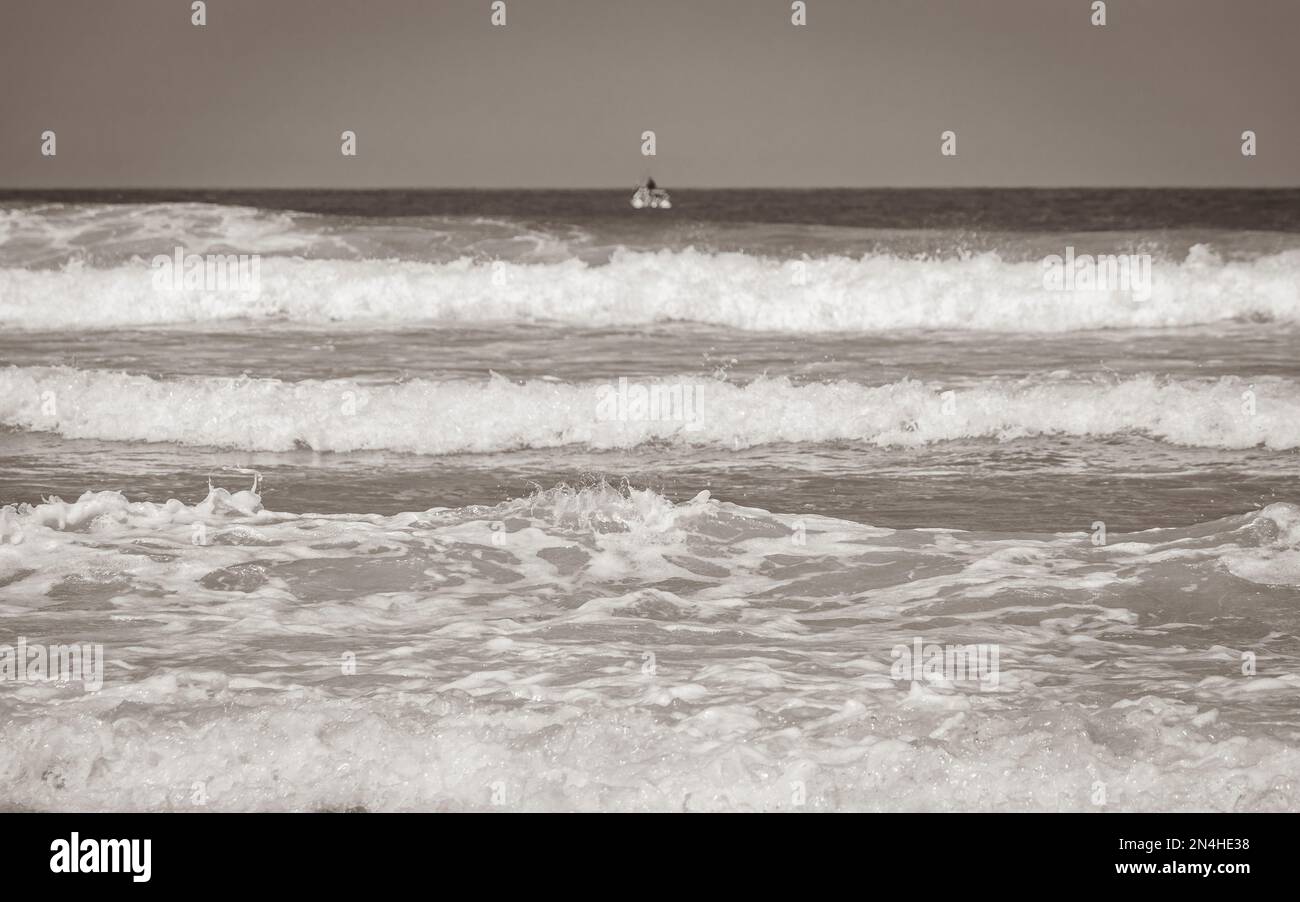 Fish Hoek Beach at False Bay coast landscape with turquoise water and ...