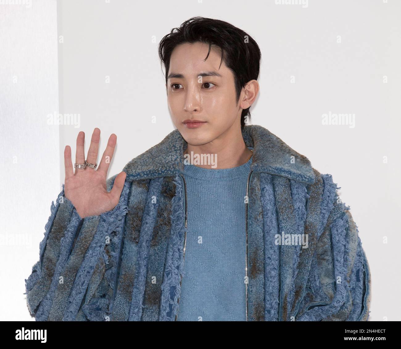 8 February 2023 - Seoul, South Korea : South Korean actor Lee Soo-hyuk, attends a photo call for ...