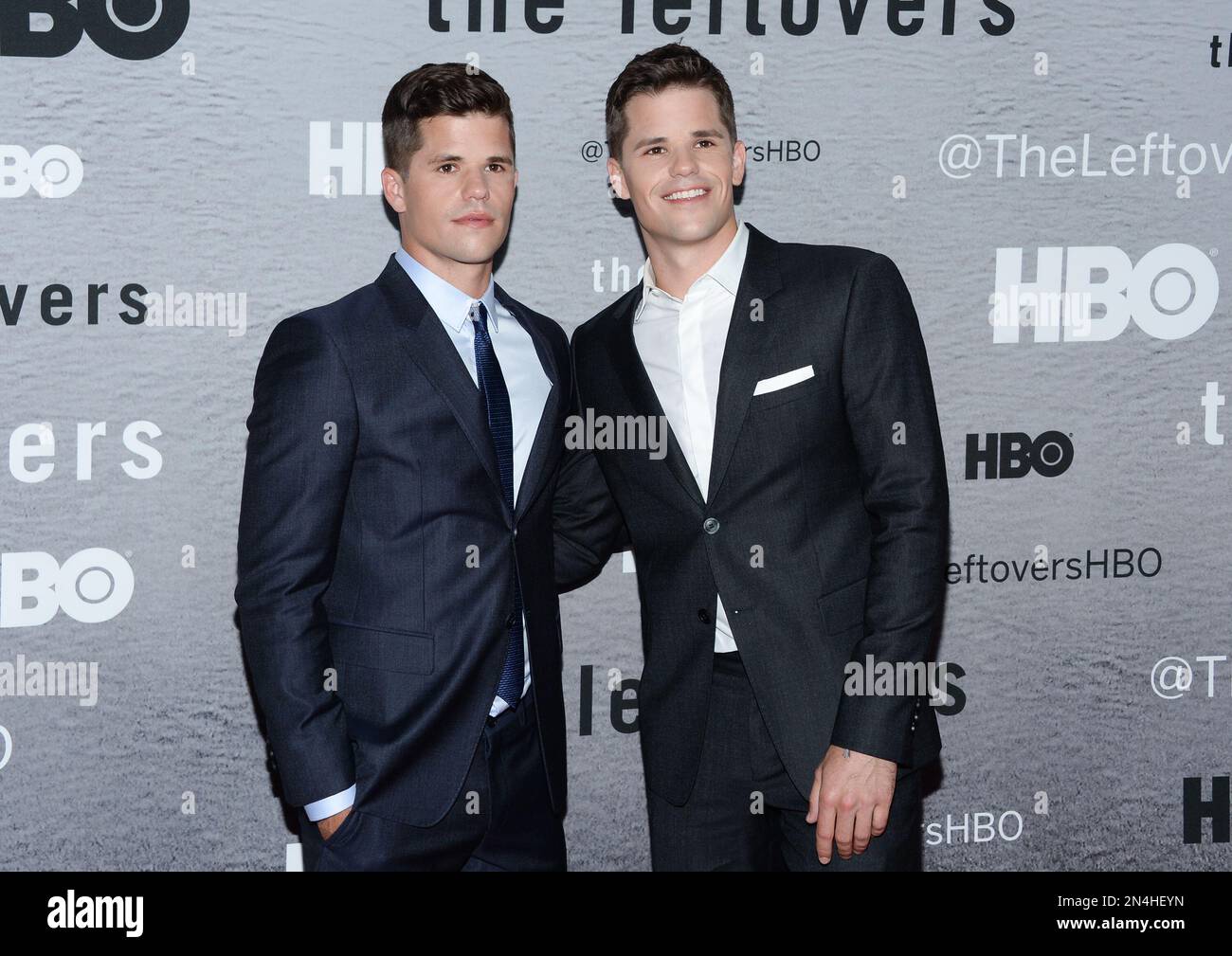 Actors Charlie Carver, left, and Max Carver attend HBO's "The Leftovers ...