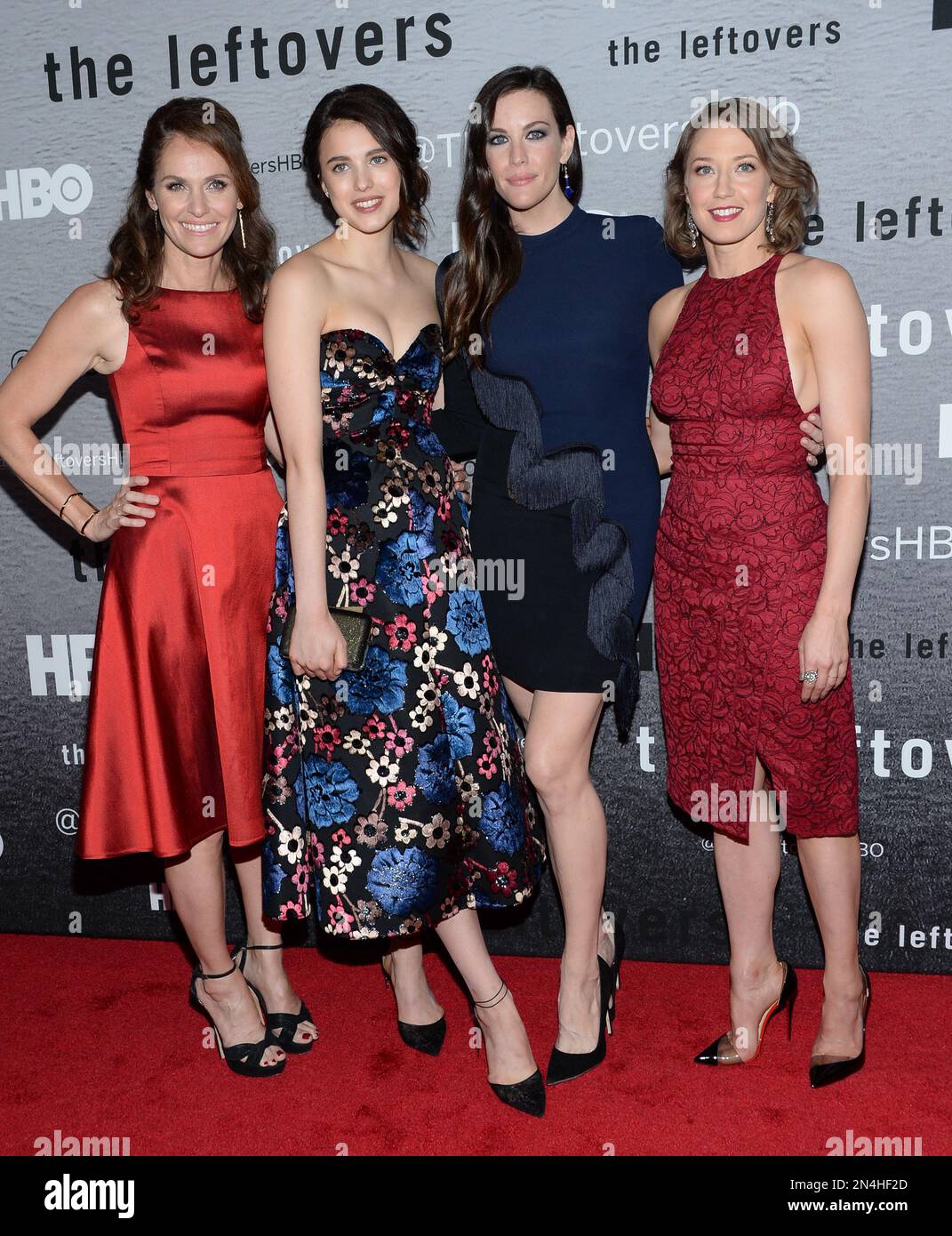 Cast members, from left, Amy Brenneman, Margaret Qualley, Liv Tyler and ...