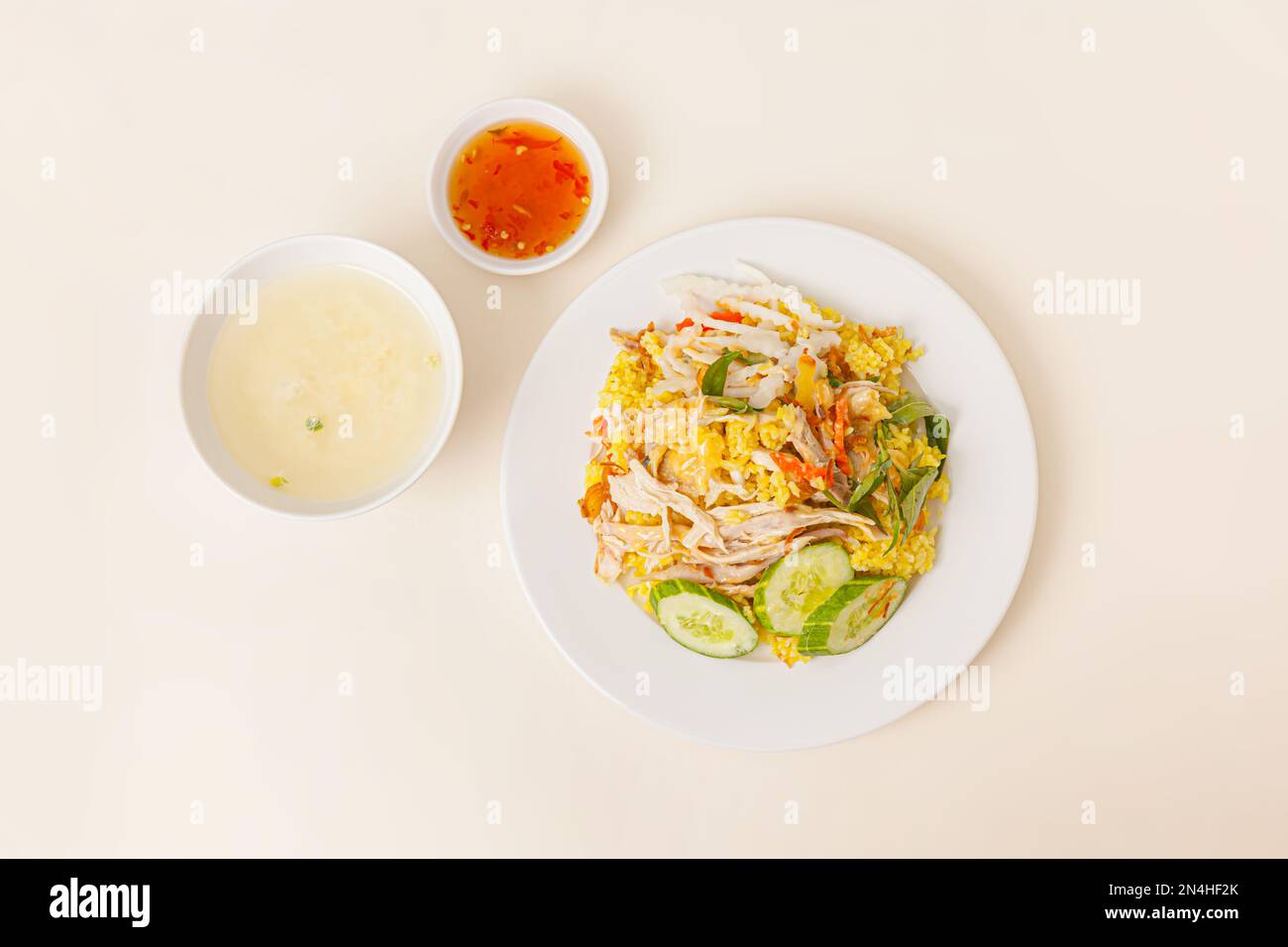 Com ga Nha Trang also know as fried chicken rice, Vietnamese food ...