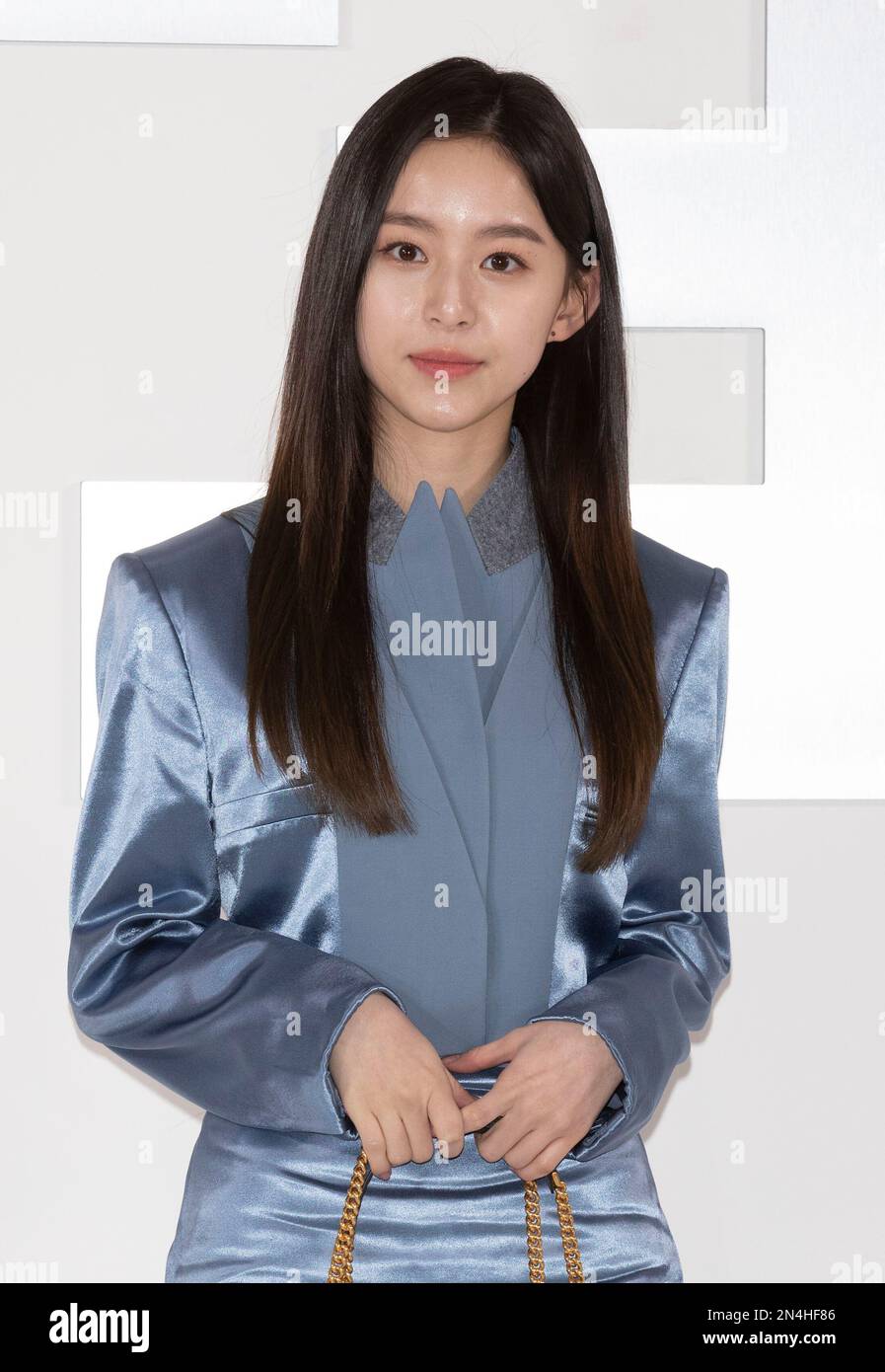 8 February 2023 - Seoul, South Korea : South Korean actress Park Ji-hoo, attends a photo call ...