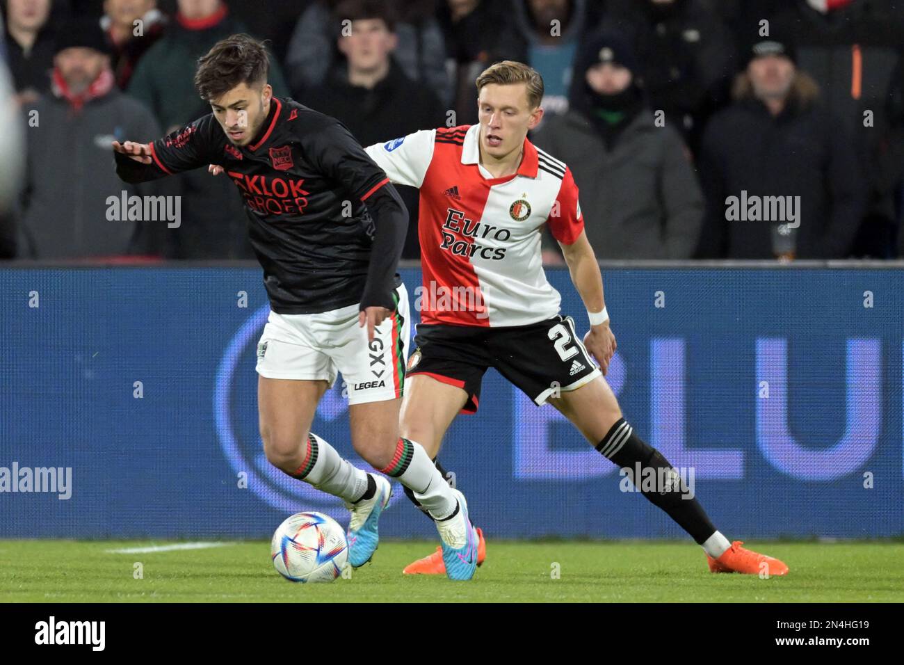 ROTTERDAM - (l-r) Souffian El Karouani of NEC Nijmegen, Marcus Pedersen of Feyenoord during the ...