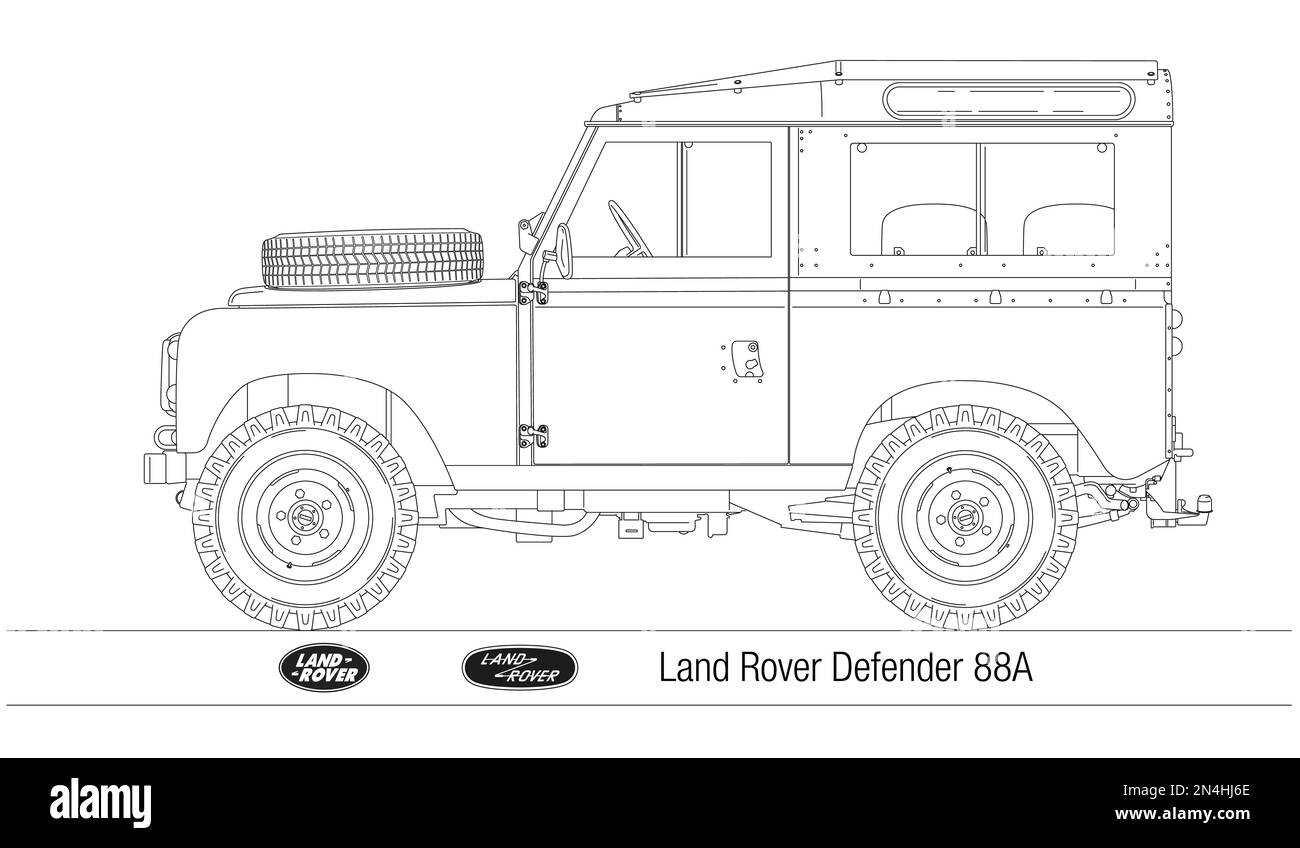 Classic land rover defender Cut Out Stock Images & Pictures - Alamy