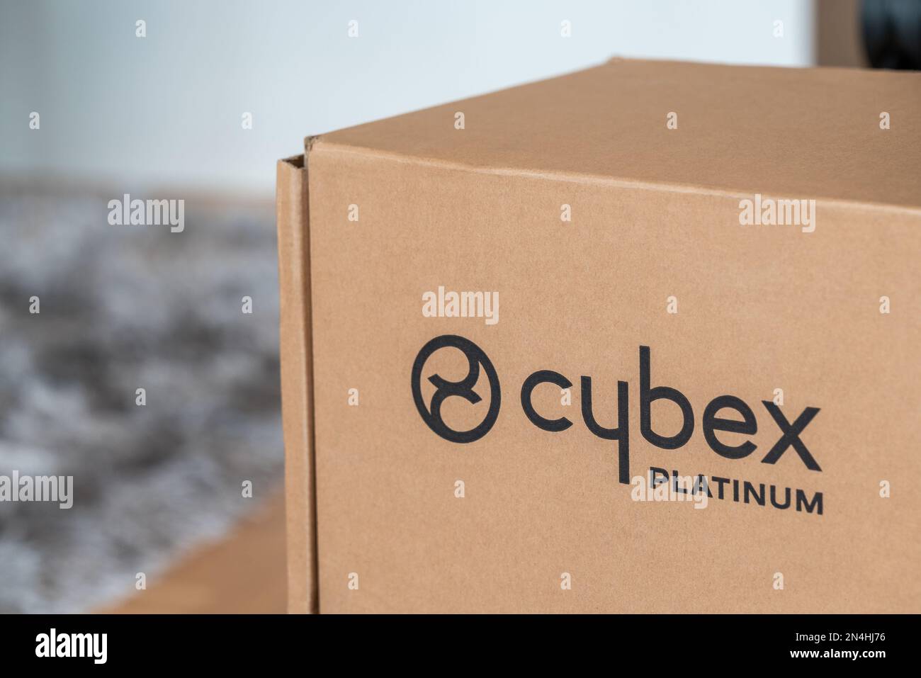 Novi Sad, Serbia - 15 January, 2023: Logo of Cybex platinum brand on ...