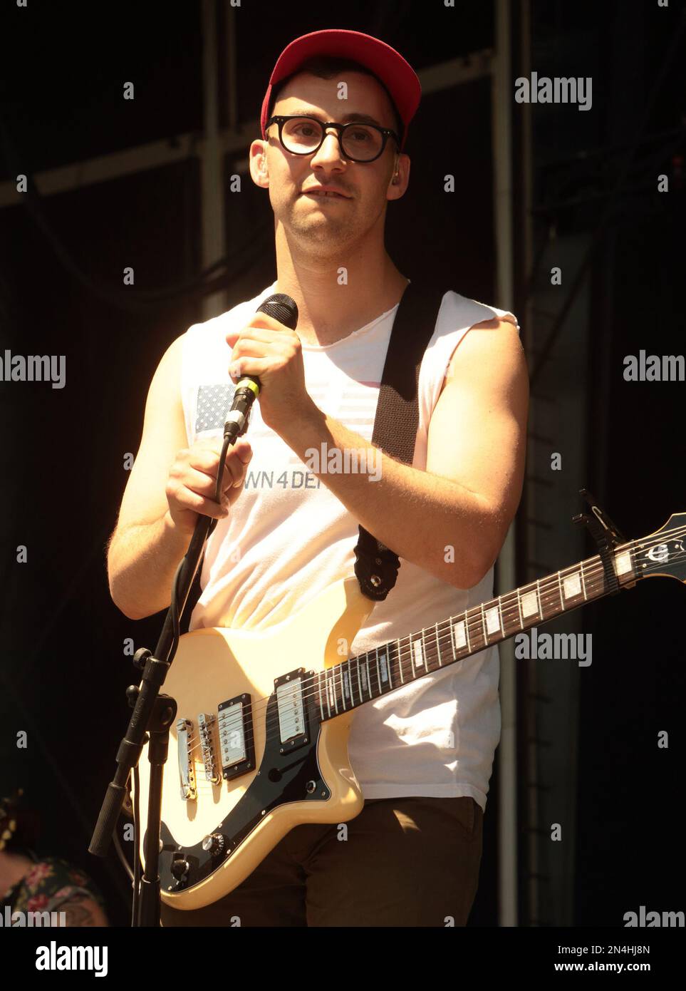 Jack Antonoff of the band Bleachers performs on Day 2 of the 2014 ...