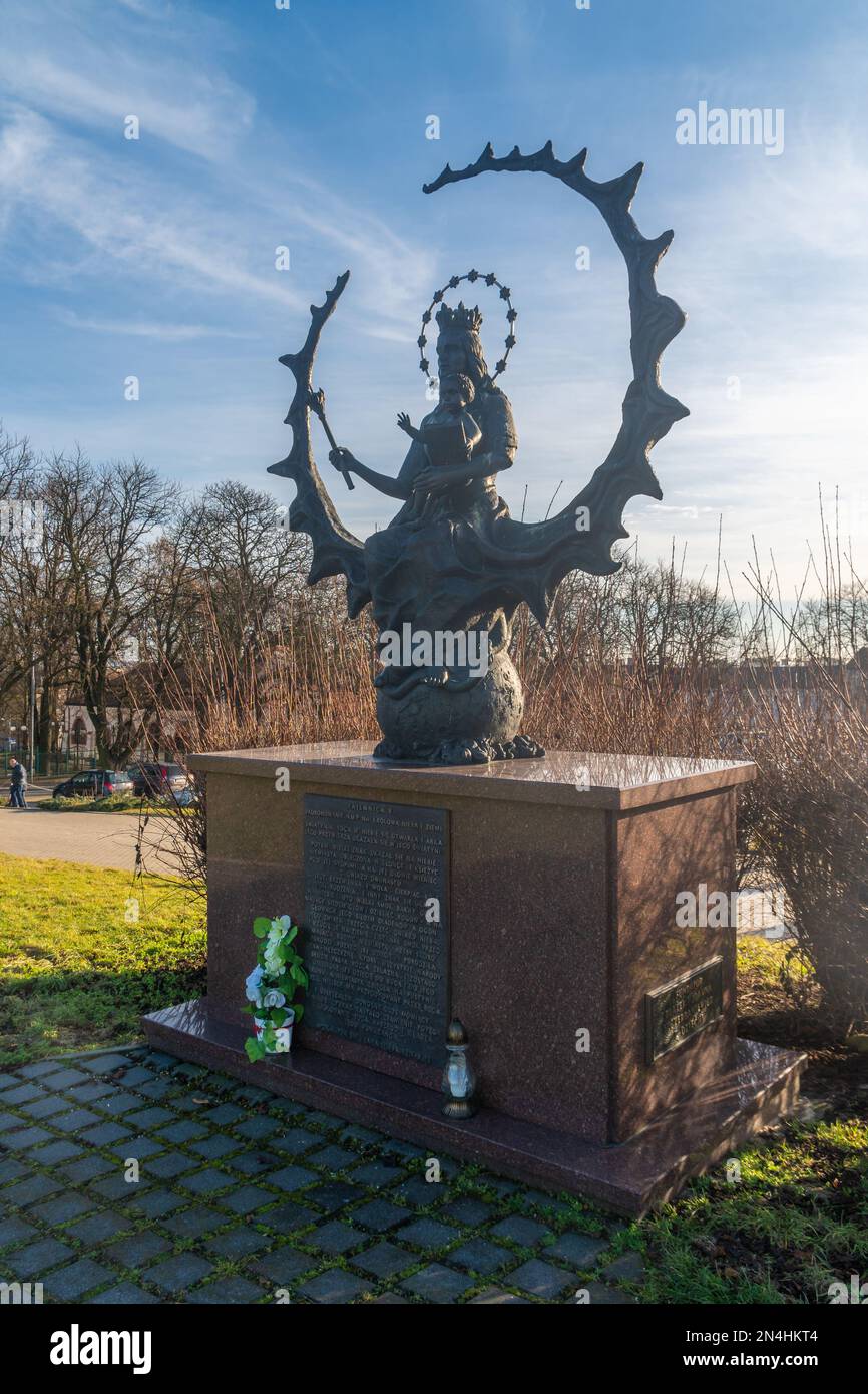 Czestochowa, Poland - 01 January, 2023: Religious statues in the park ...
