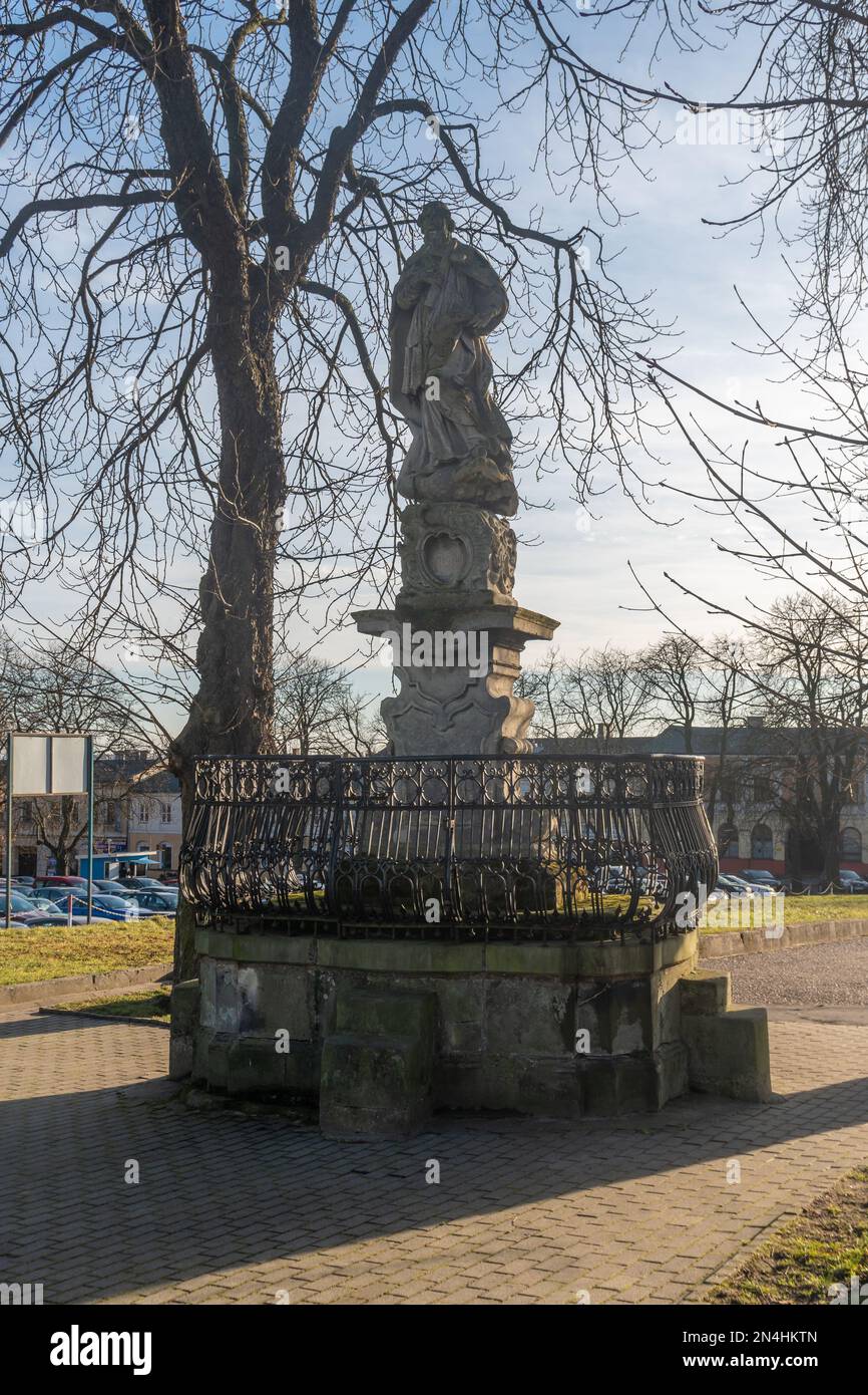 Czestochowa, Poland - 01 January, 2023: Religious statues in the park ...