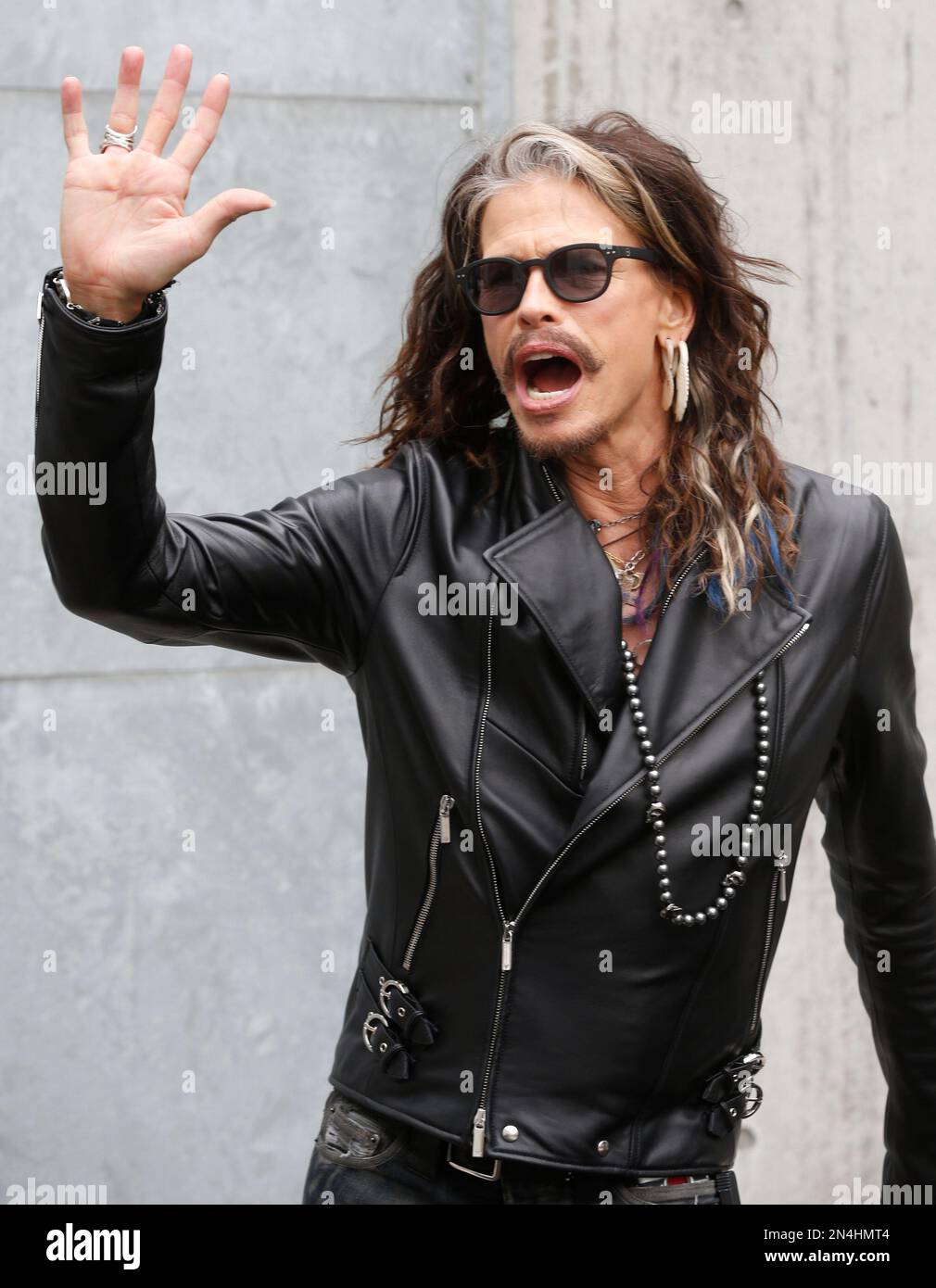 US rockstar Steven Tyler, singer of the Aerosmith group poses at his ...