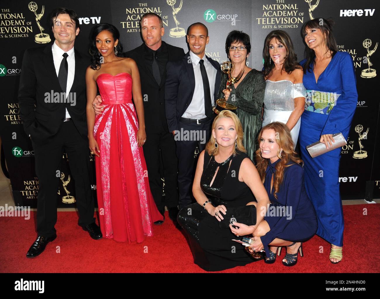 The cast and crew of “The Young and the Restless” poses in the press ...
