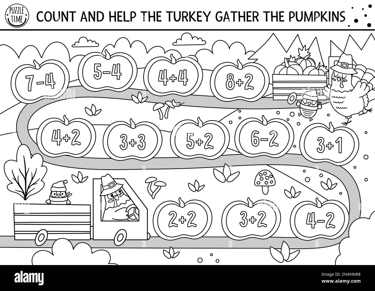 Turkey driving a car Stock Vector Images - Alamy