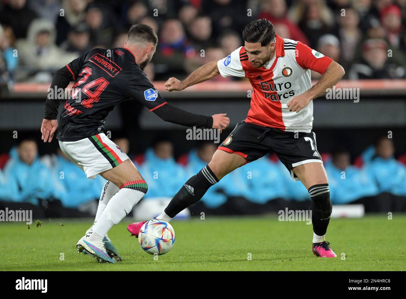 ROTTERDAM - (l-r) Calvin Verdonk of NEC Nijmegen, Alireza Jahanbaksh of Feyenoord during the ...