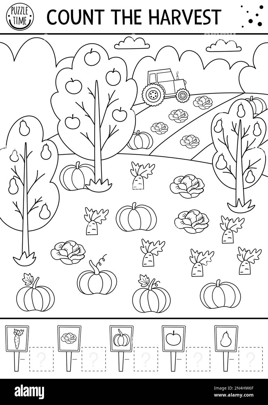 Printable carrot coloring page hi-res stock photography and images - Alamy
