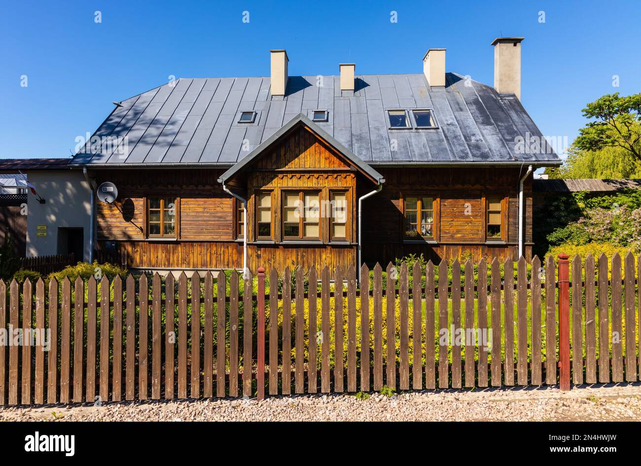 Swieta Katarzyna, Poland - June 5, 2022: Reconstructed wooden country ...