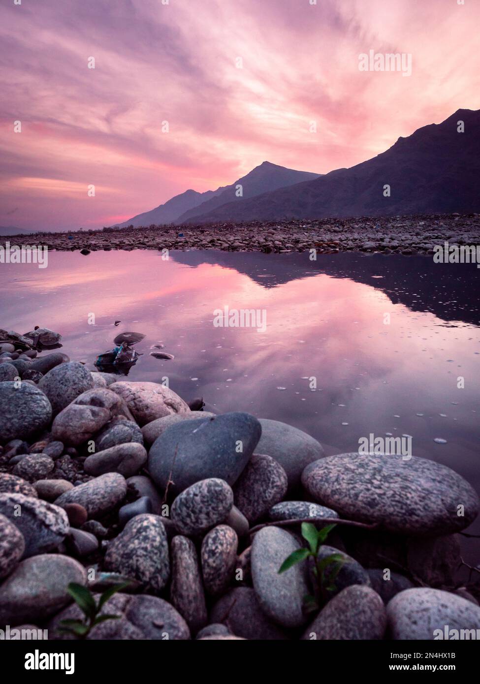 Colorful landscape of River Swat, Swat Valley ,KPK Pakistan Stock Photo ...