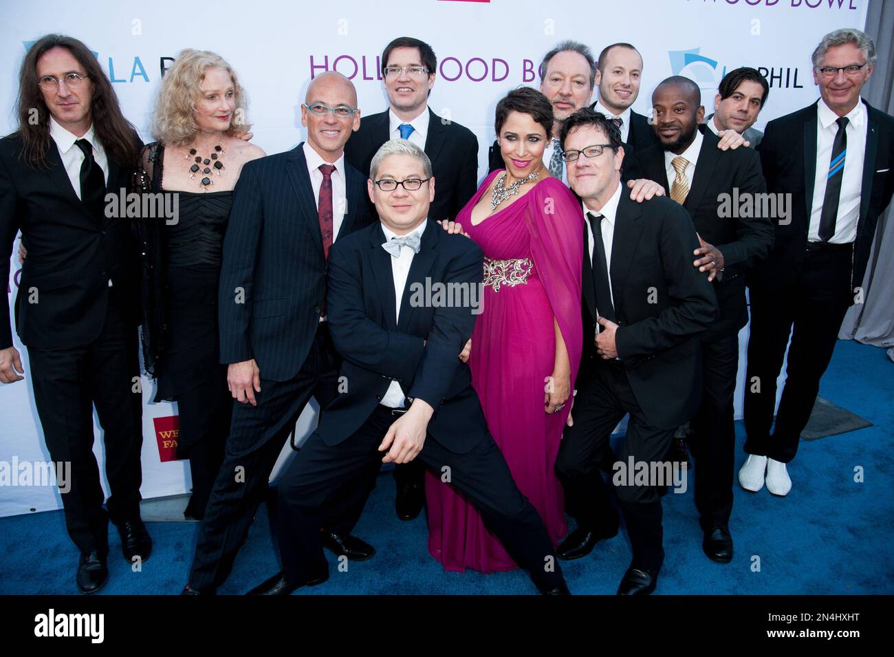 China Forbes, center, and Pink Martini band members arrive at the ...