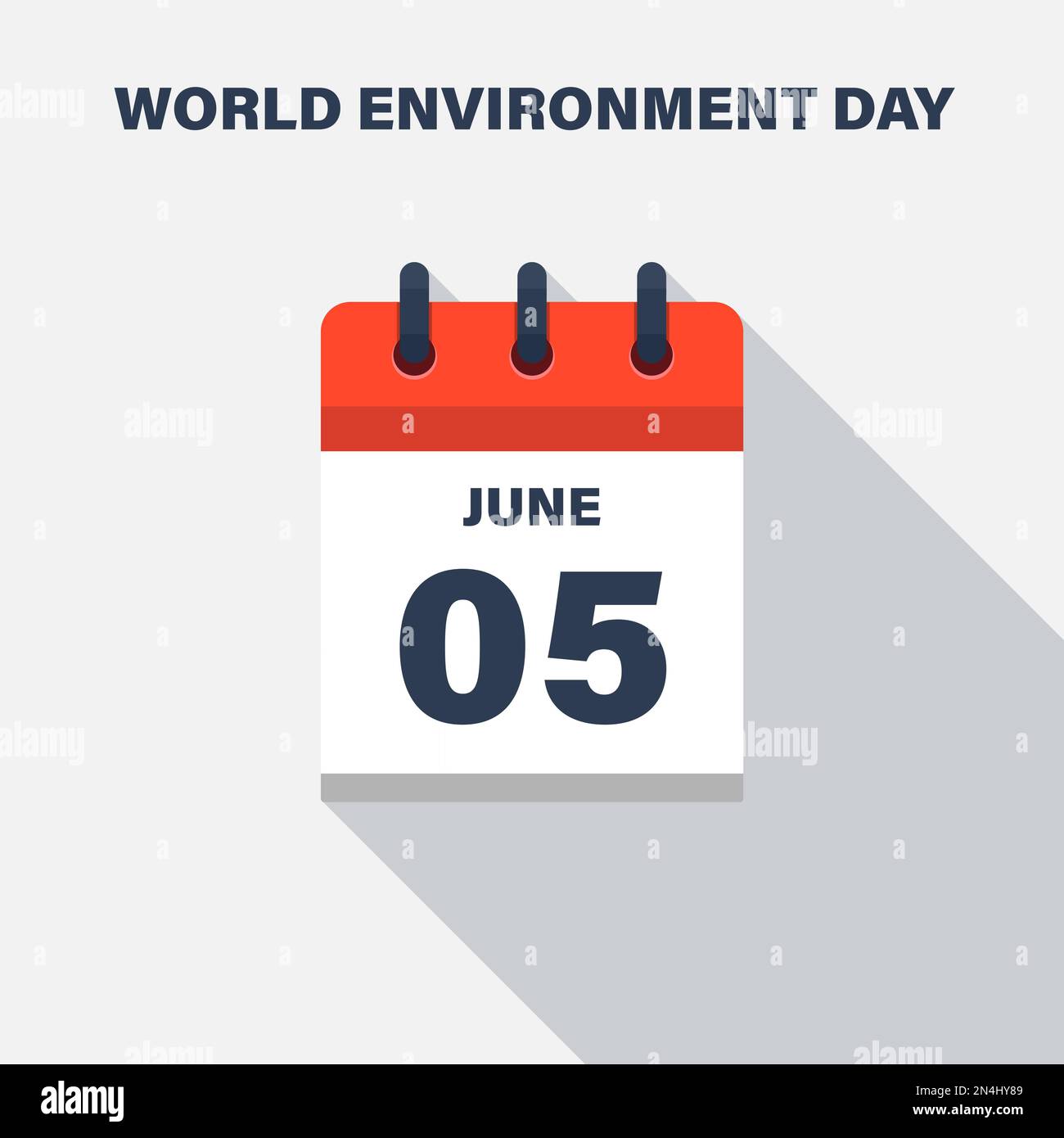 World Environment Day, June 05, Calendar icon. Date Stock Vector Image ...