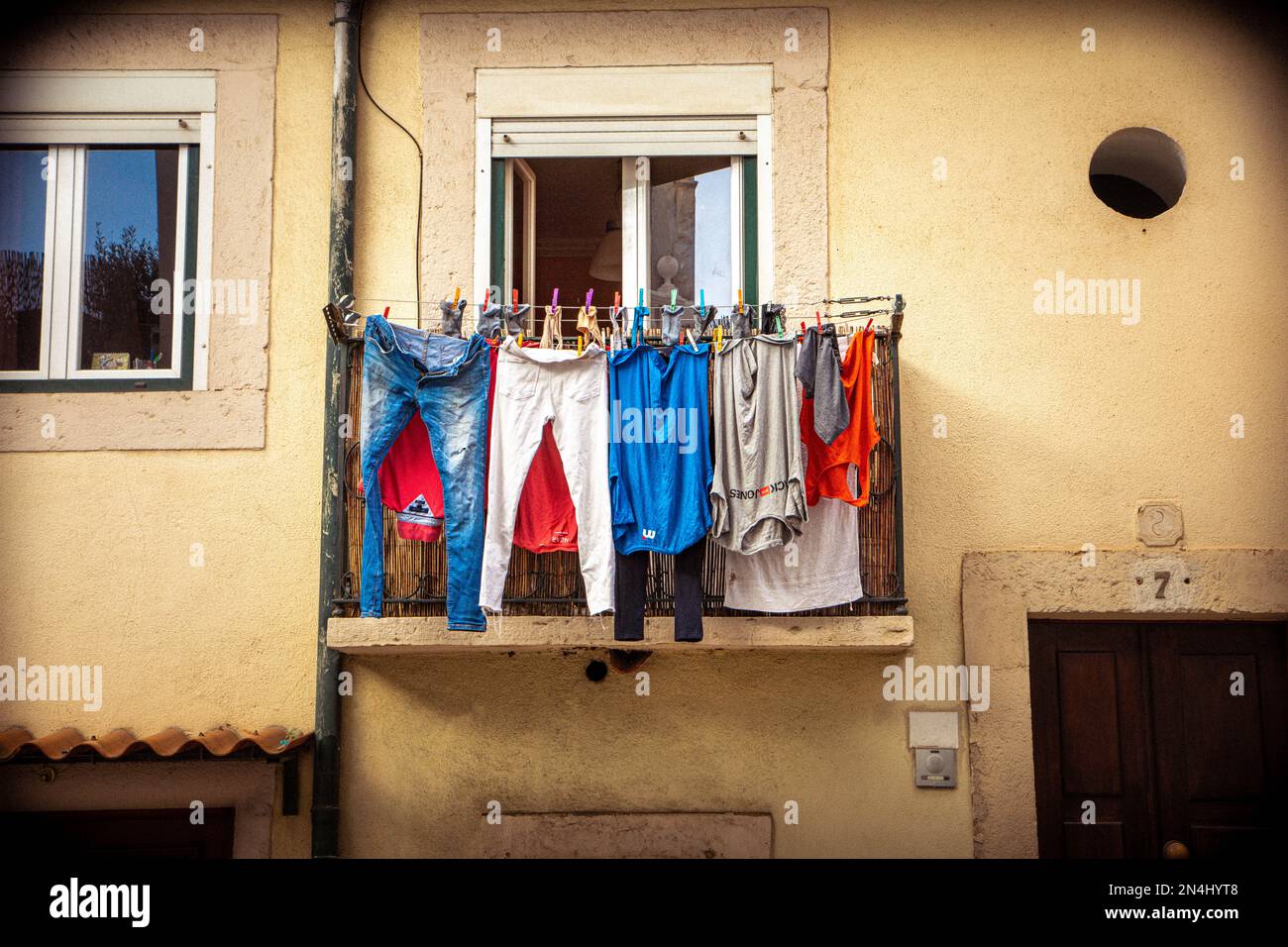 Laundry outside on the street hi-res stock photography and images - Alamy