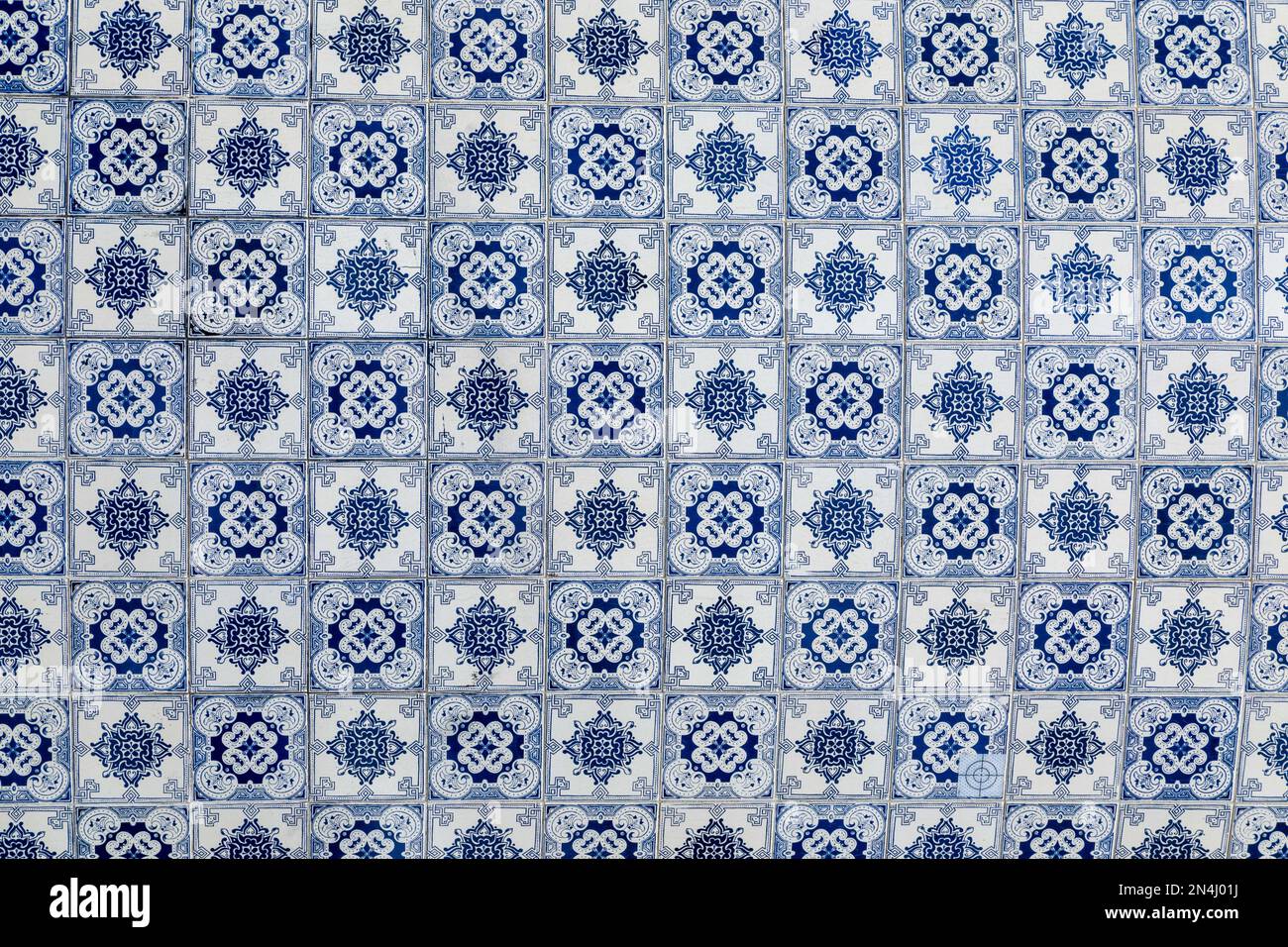 vintage blue and white tile azulejo Portugues tile Stock Photo - Alamy