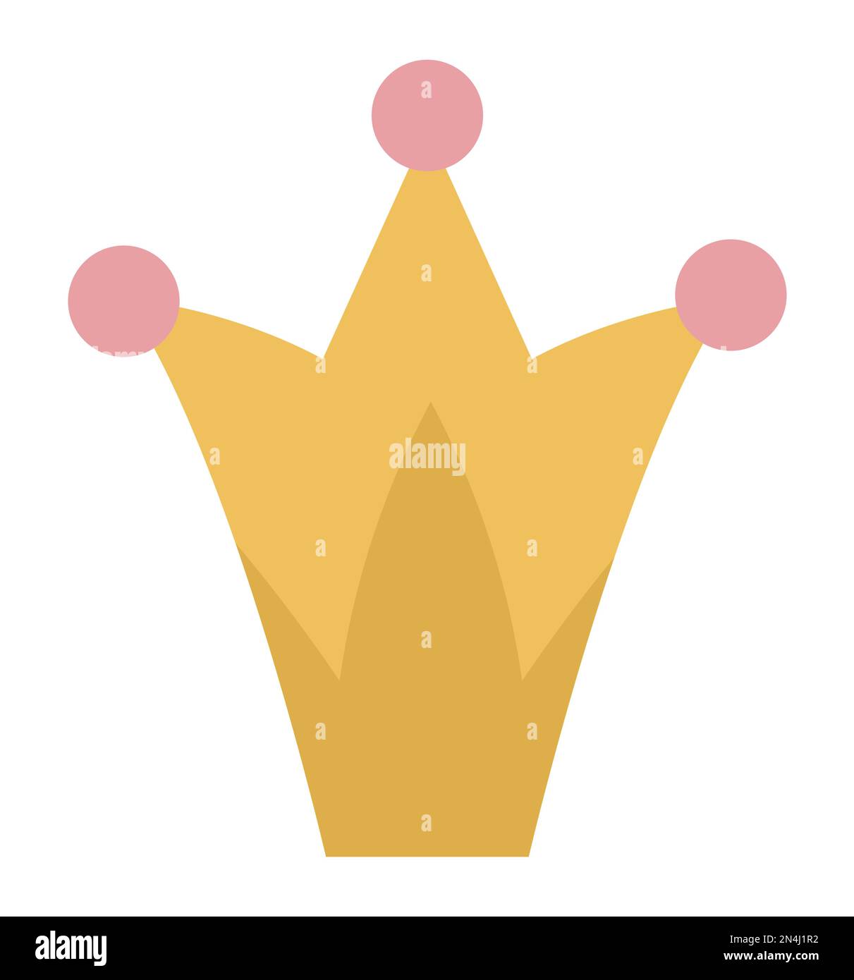 Fairy tale crown isolated on white background. Vector fantasy king or ...