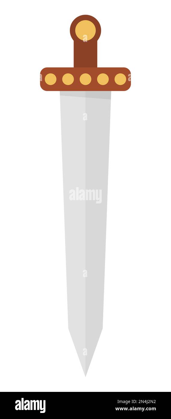 Vector knight sword icon. Fairy tale armor. Fairytale soldier sword ...