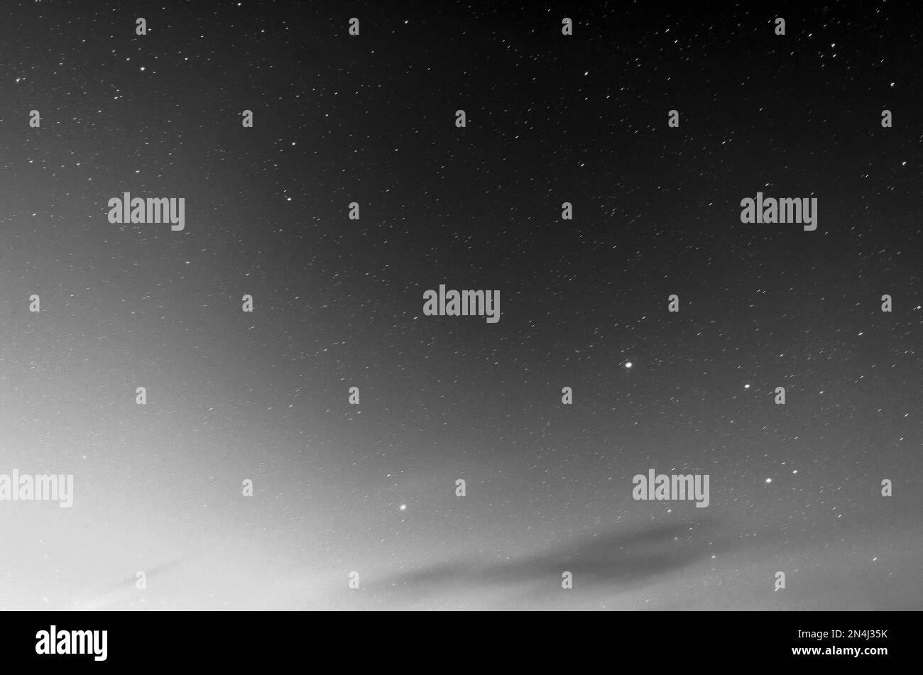 Black and white photo of the starry sky at night Stock Photo - Alamy
