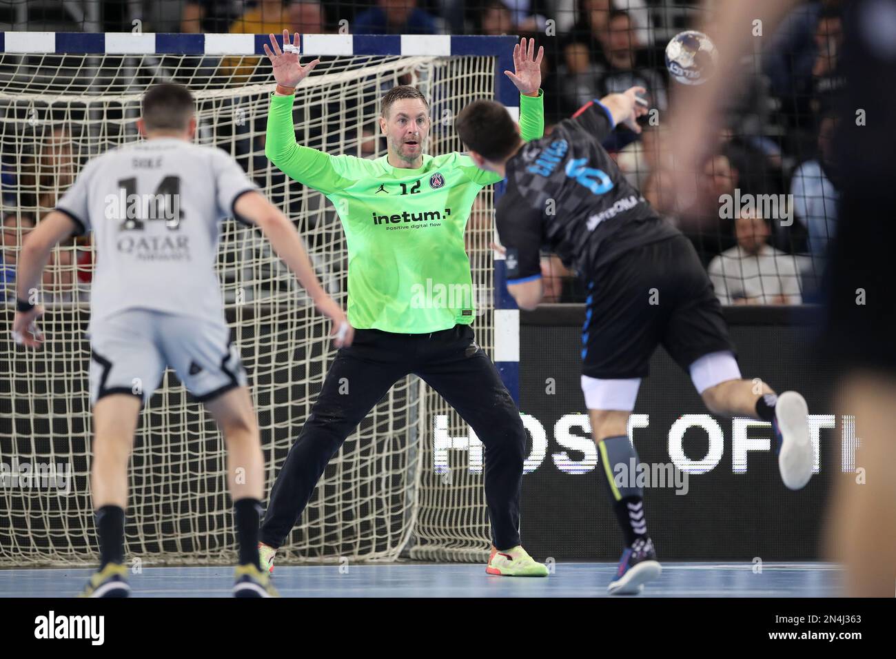 ZAGREB, CROATIA - FEBRUARY 08: Goalkeeper of Paris Saint-Germain ...