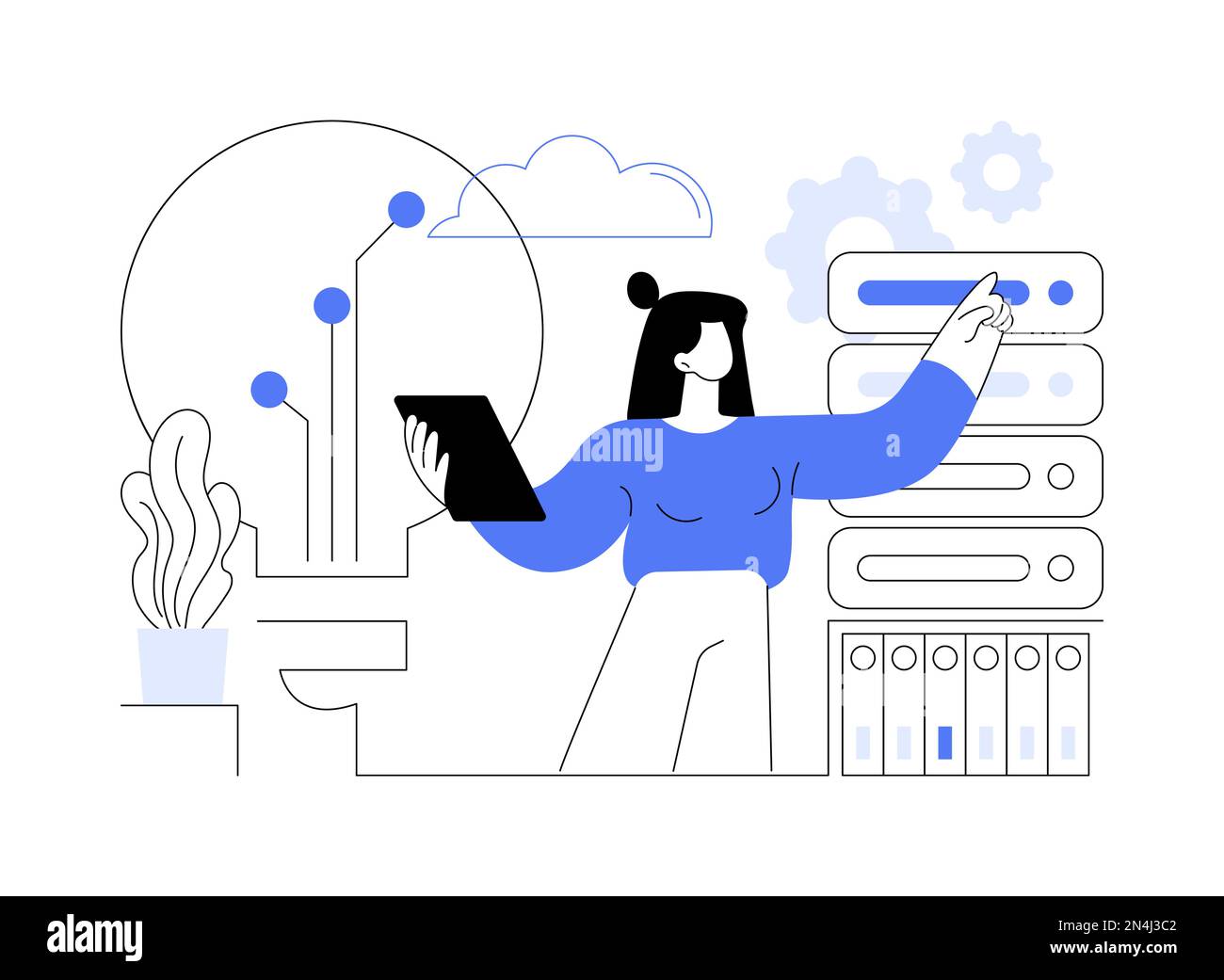 Innovative big data solutions abstract concept vector illustration ...