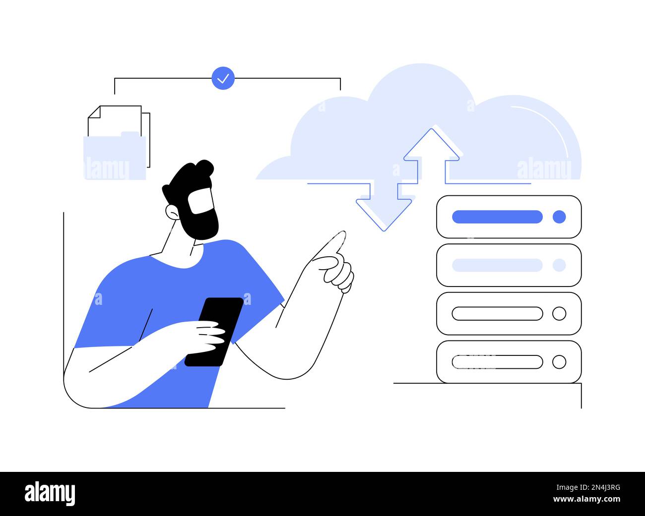 Cloud storage abstract concept vector illustration Stock Vector Image ...