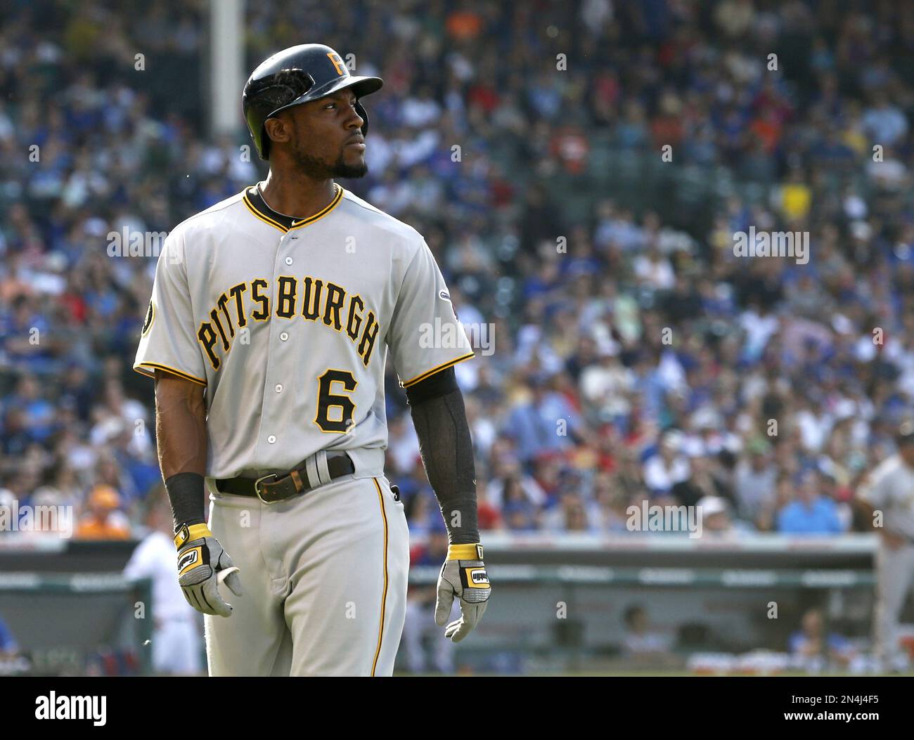Representing the tying run, Pittsburgh Pirates' Starling Marte looks ...