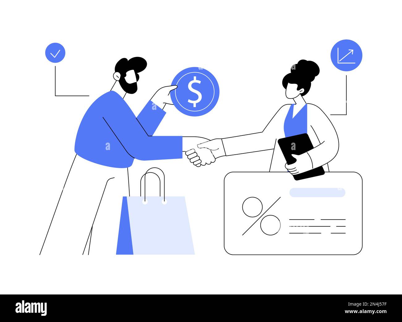 Personalized selling abstract concept vector illustration Stock Vector ...