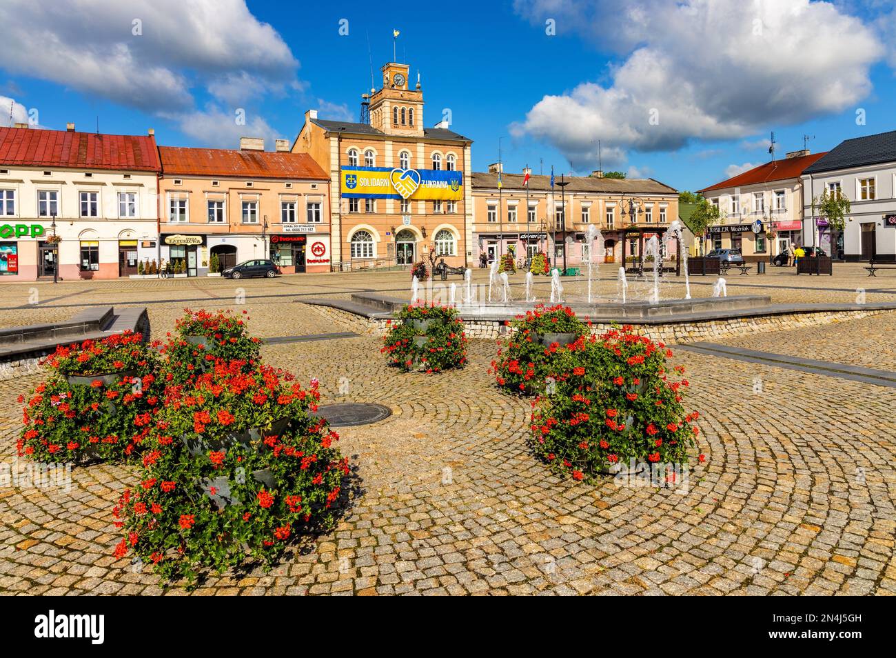 Skierniewice, Poland - June 14, 2022: Main Market Square Rynek with ...