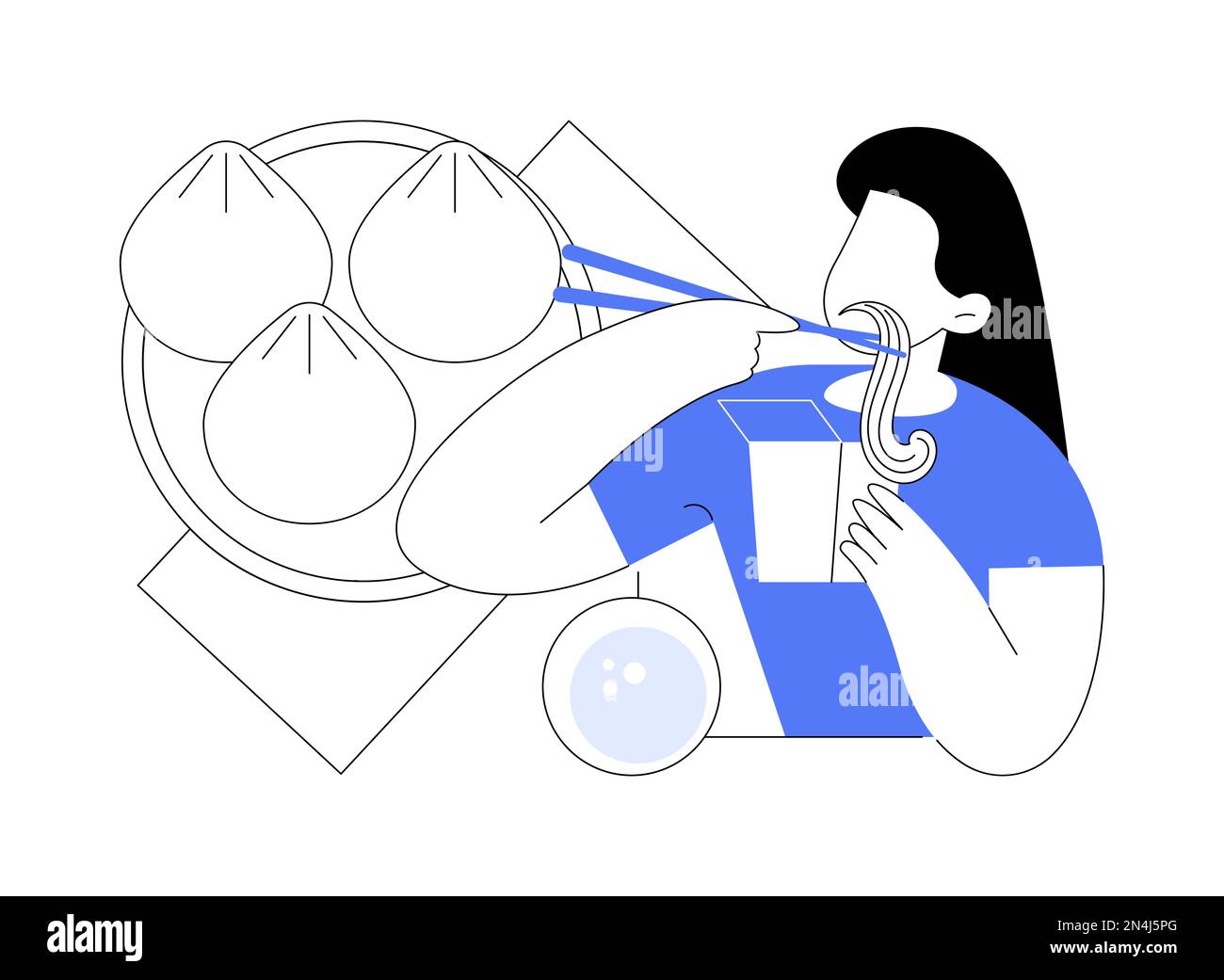 Chinese food abstract concept vector illustration Stock Vector Image ...