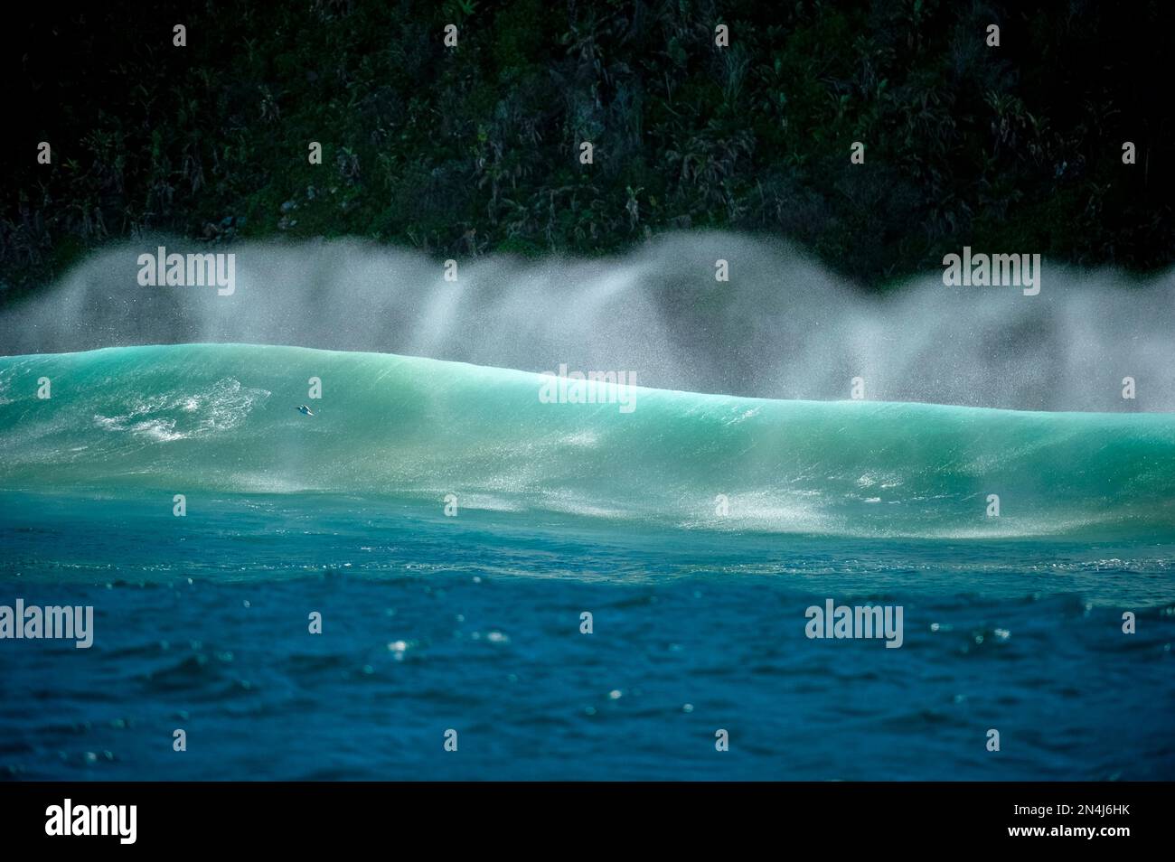 Wave with spray, Port St Johns, Wild Coast, Eastern Cape, Transkei ...