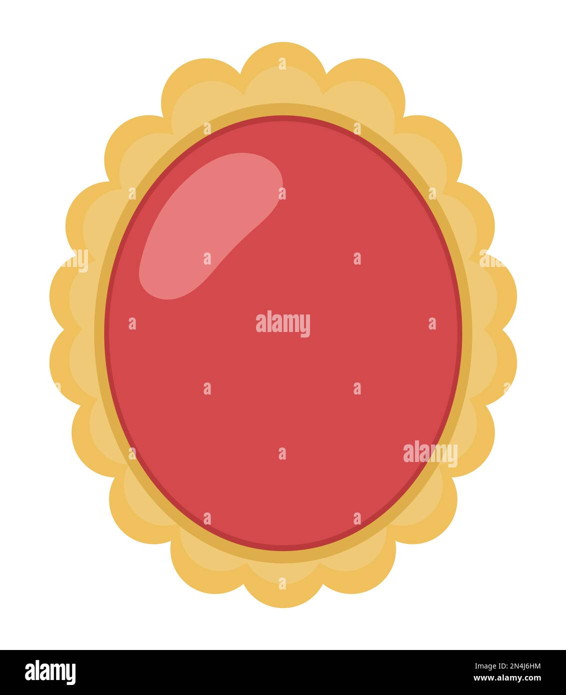 Vector brooch icon. Beautiful accessory with precious stone isolated on ...