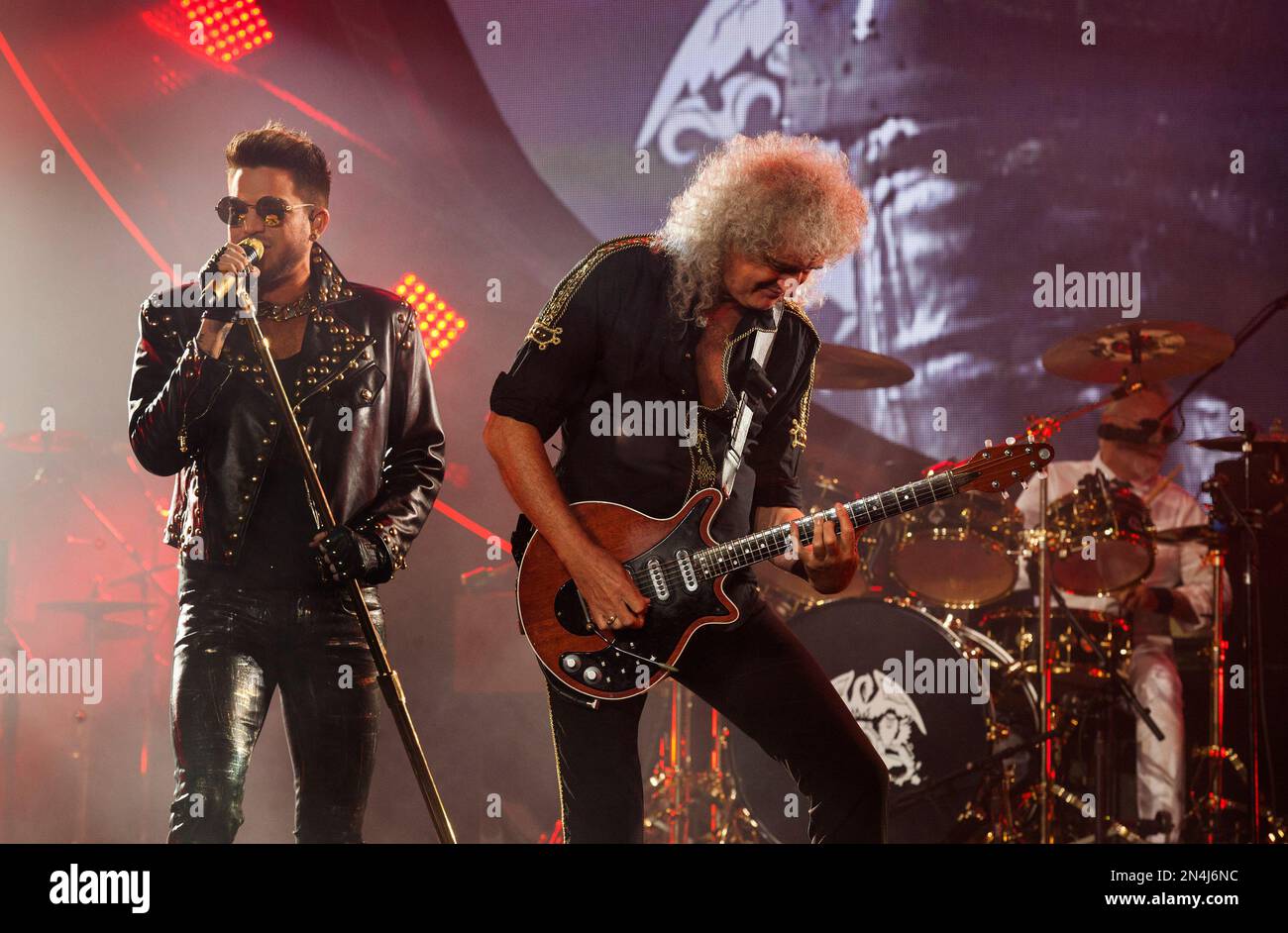 From Left Adam Lambert Brian May And Roger Taylor Of Queen Adam