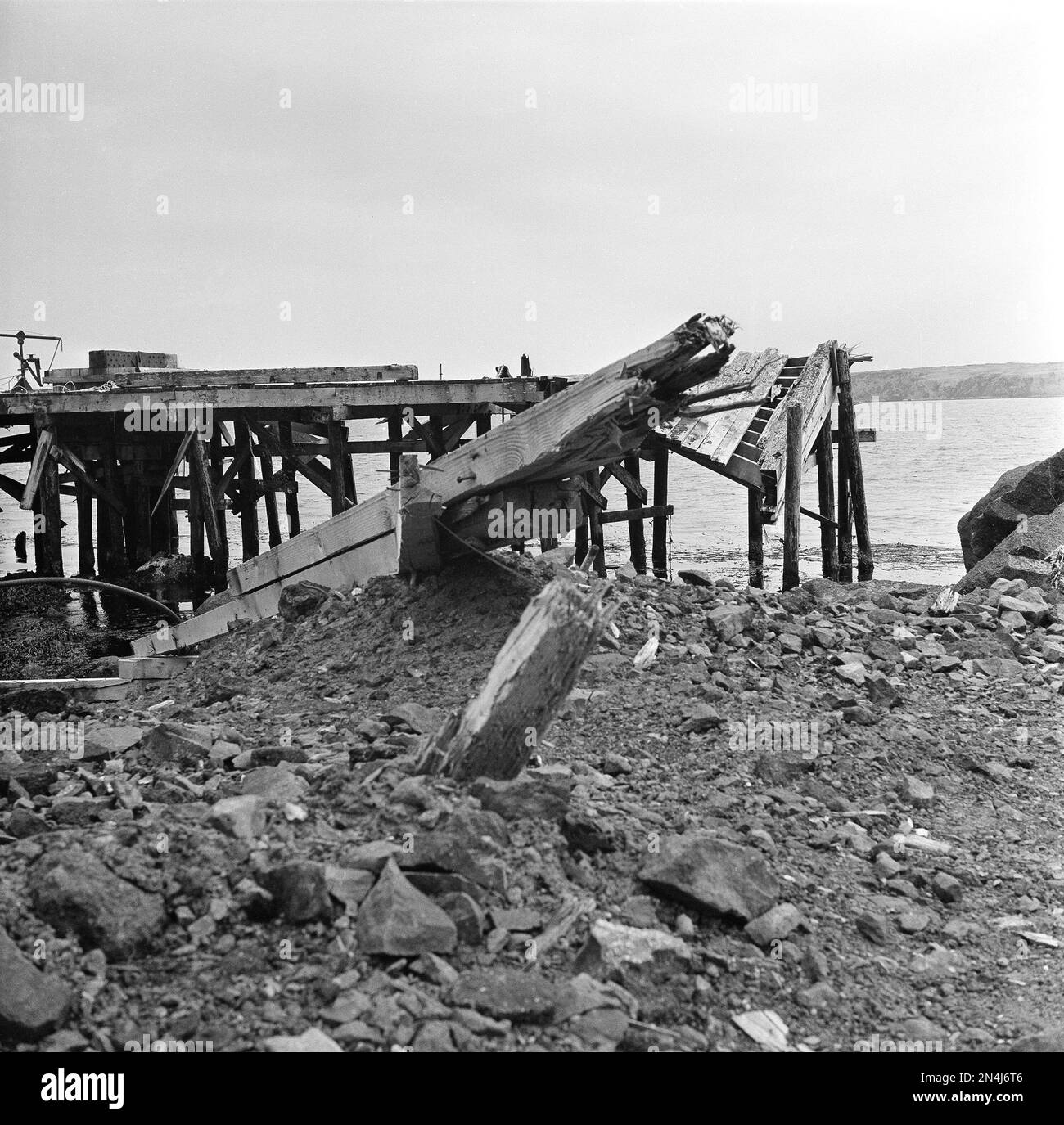 Time and weather have taken their toll on this World War II era dock at ...