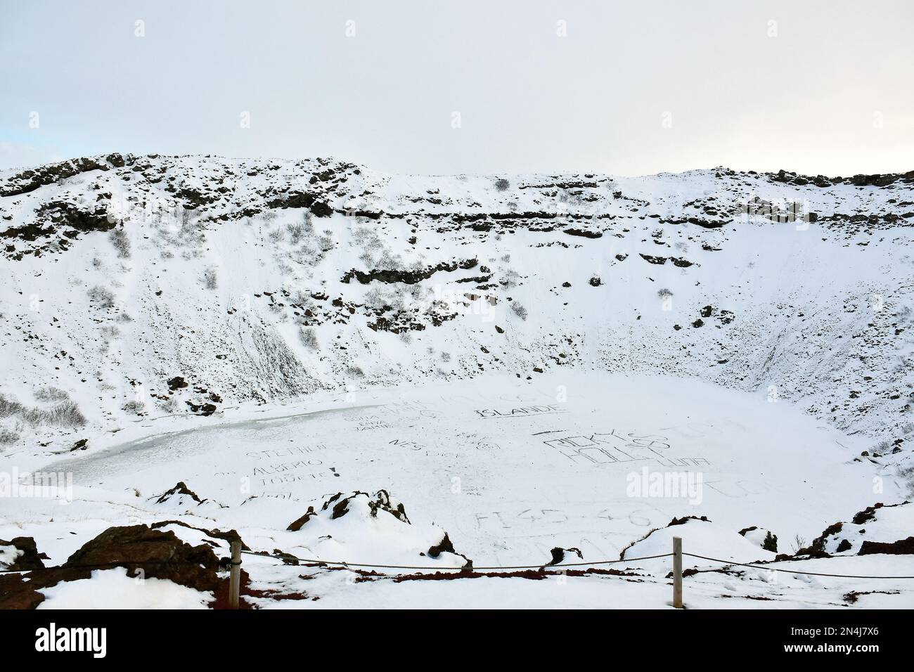Kerith or Kerid volcanic crater, Kerið, Iceland, Ísland, Europe Stock ...
