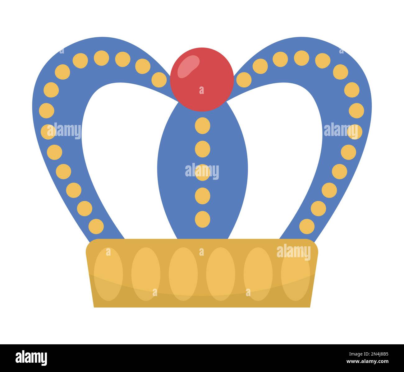 Fairy tale crown isolated on white background. Vector fantasy king or ...