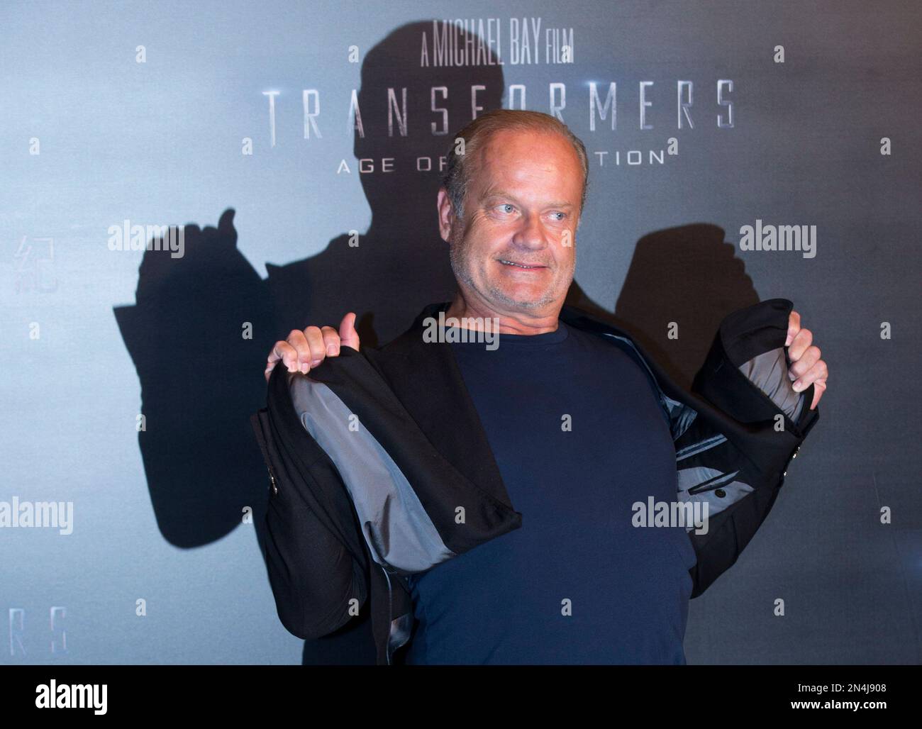 American actor Kelsey Grammer poses before a news conference for his ...