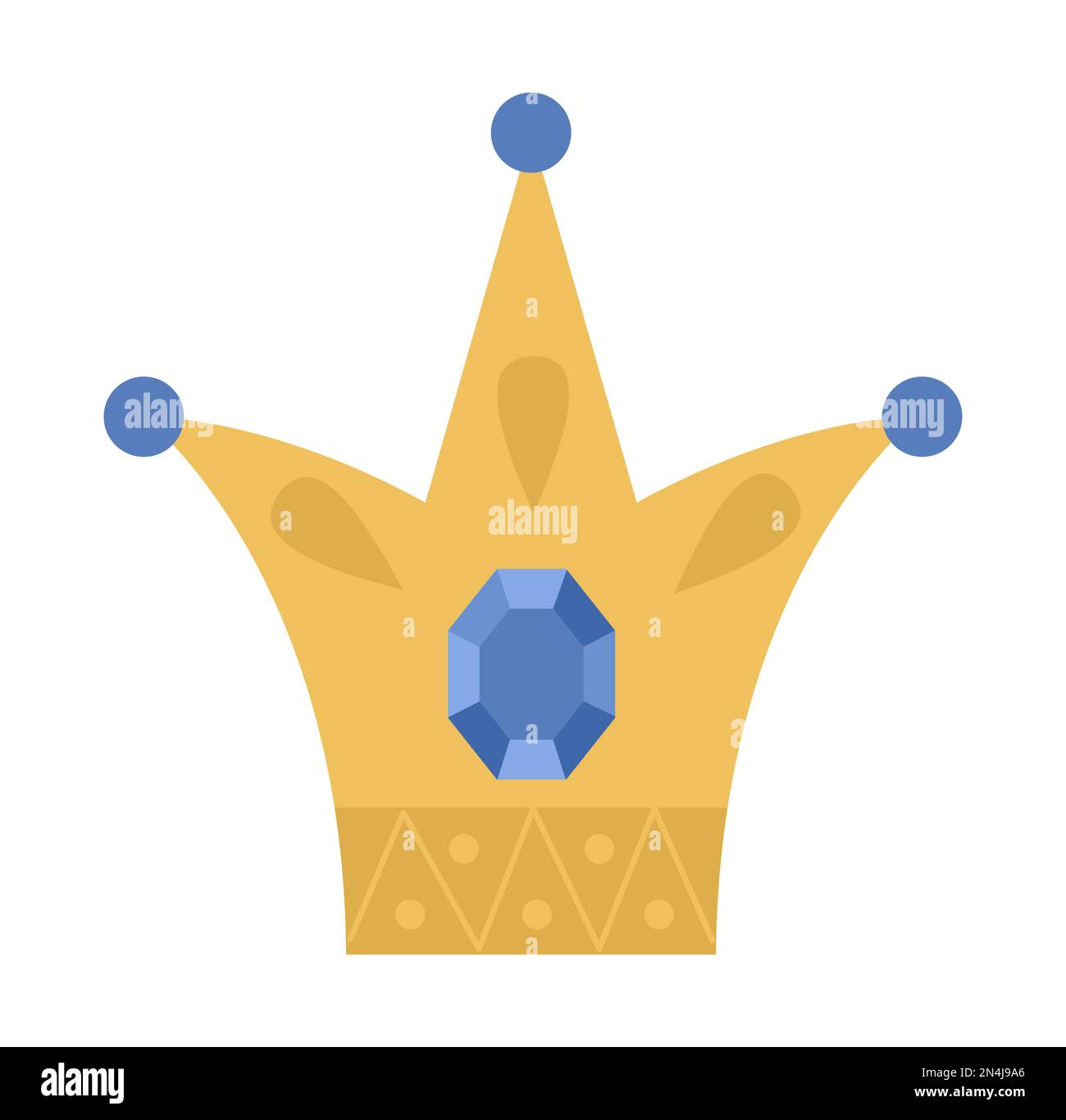 Fairy tale crown isolated on white background. Vector fantasy king or ...