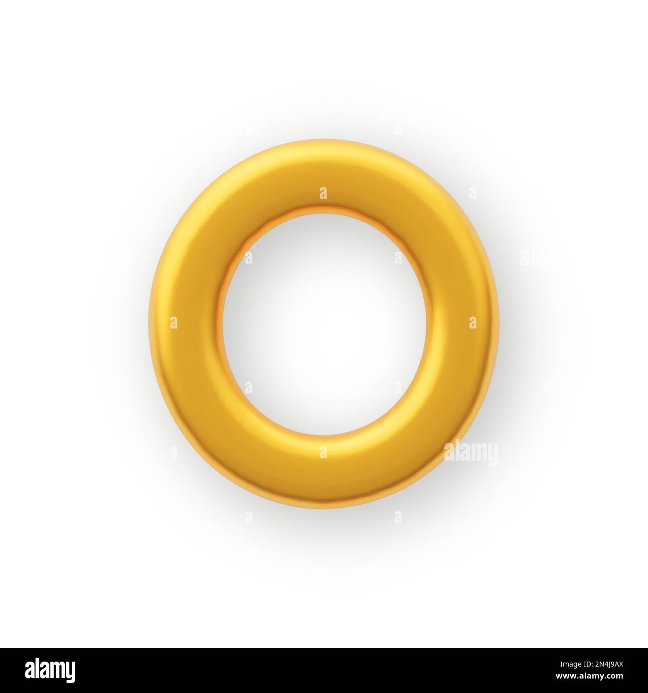 3D Gold uppercase letter O on a white background Stock Vector Image ...