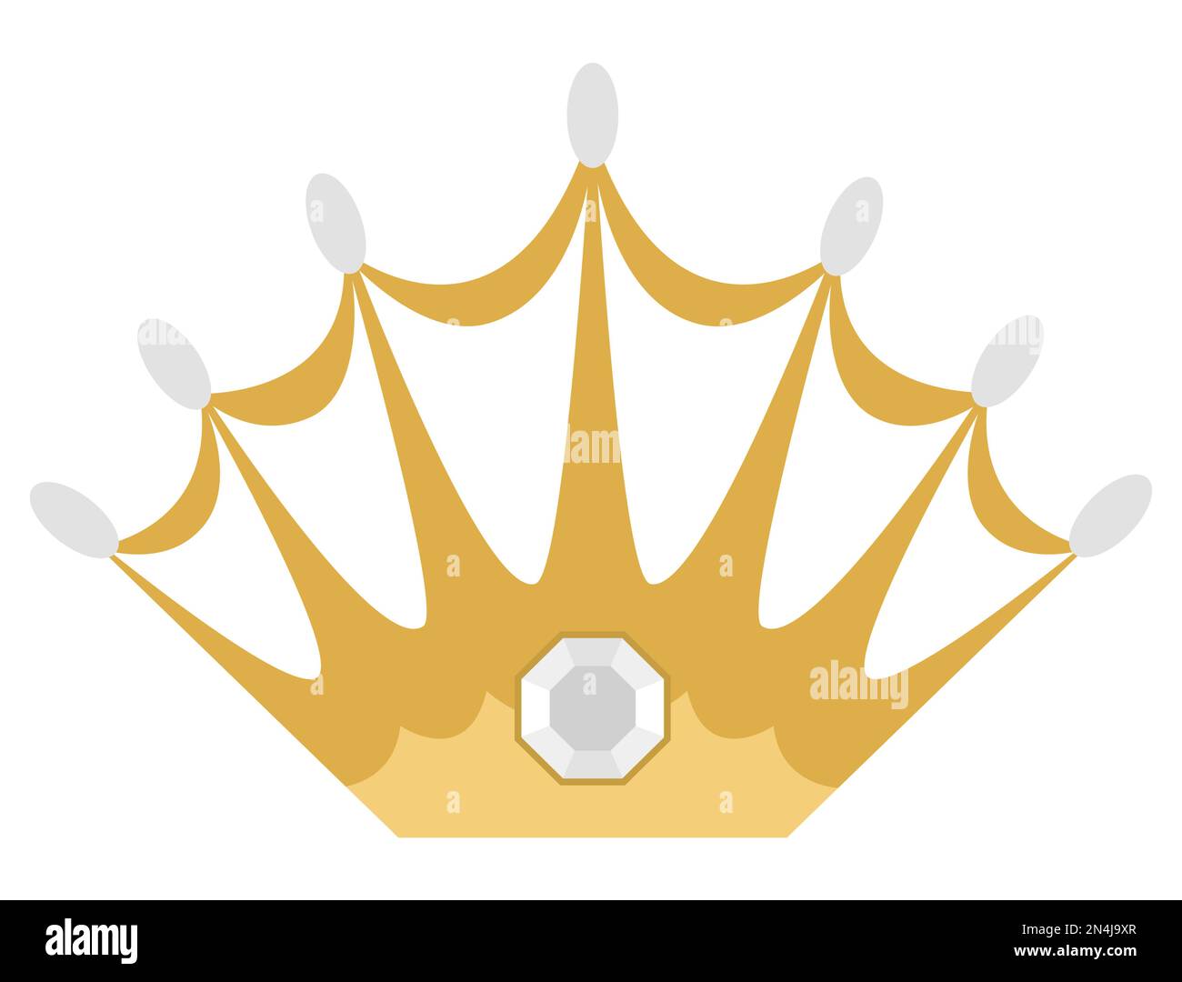 Fairy tale crown isolated on white background. Vector fantasy king or ...